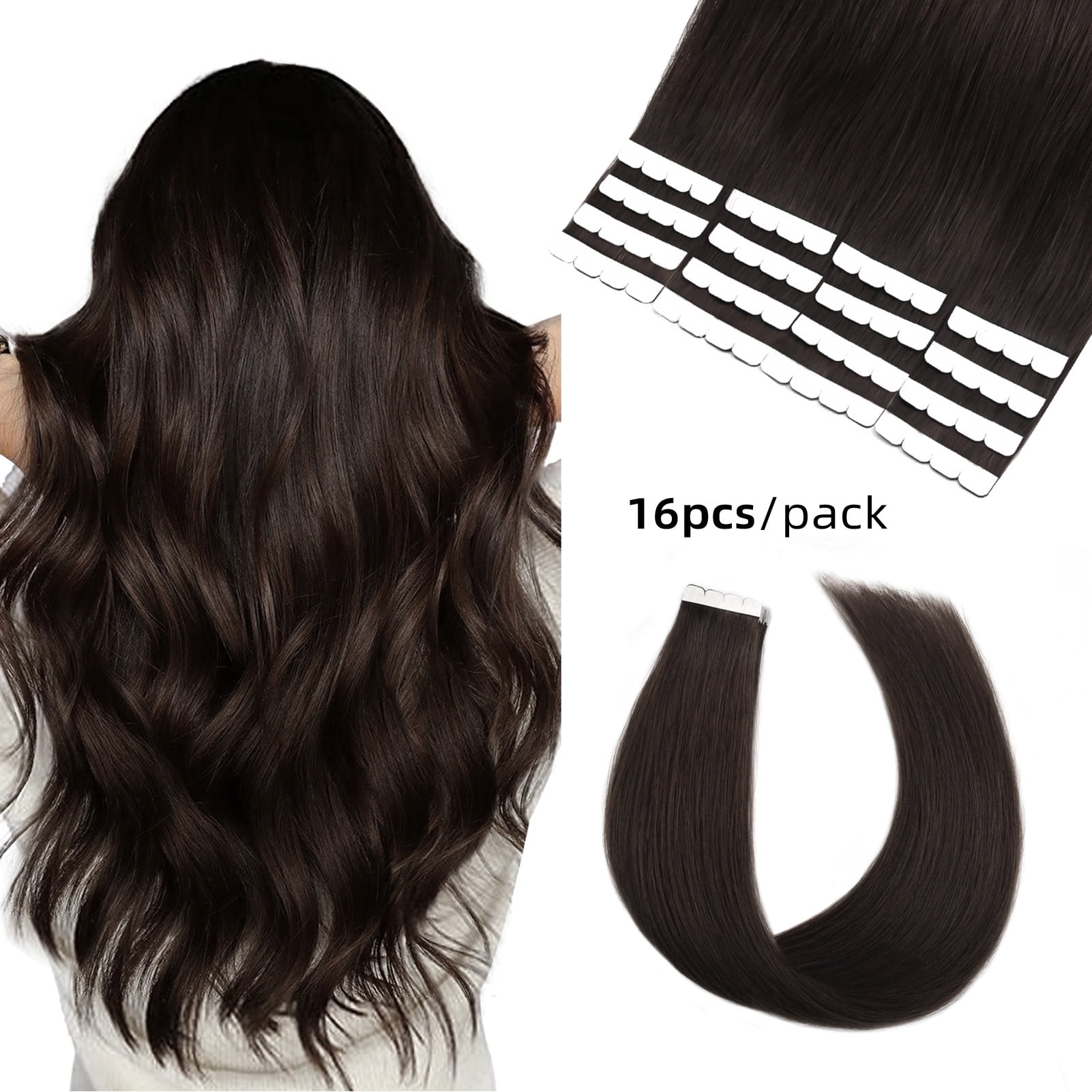 Vlasy Mini Tape in Hair Extensions Human 12inch Hair Straight 100% ...