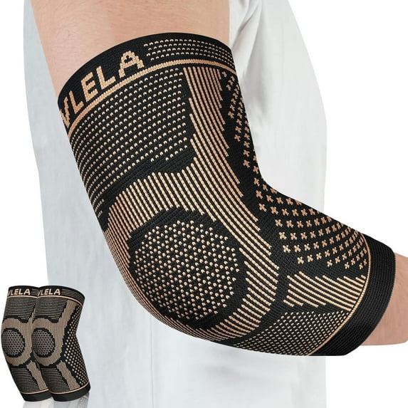 Vlela Copper Elbow Braces for Tennis Elbow Tendonitis, Sleeves Support ...