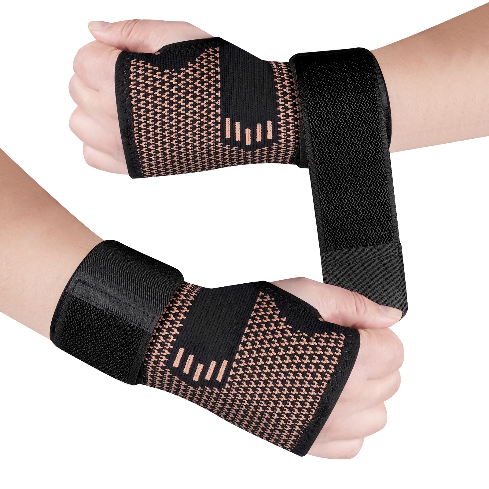 Wrist Brace - Carpal Tunnel Hand Compression Support Wrap for Men ...