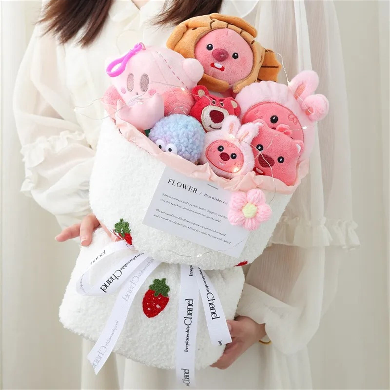 Vlemua 11.8" Loopy Plush Flower Bouquet Toys, Gorgeous Forever Flowers ...
