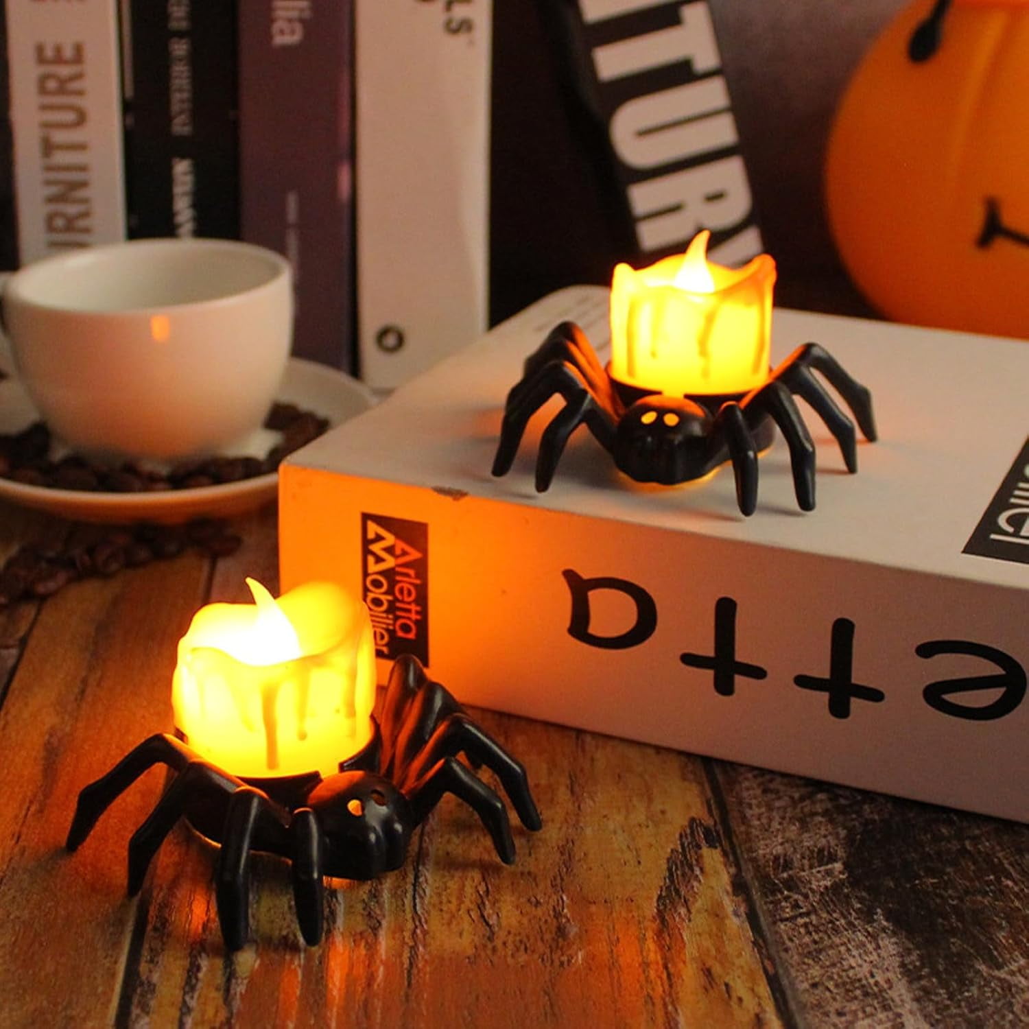 Vlemua 12 PCS Glowing Halloween Decorations Indoor Outdoor, Spooky ...