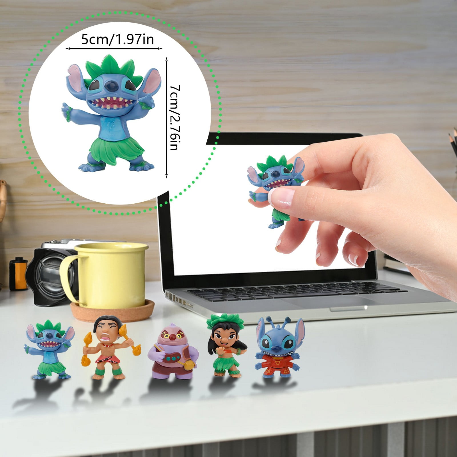 Vlemua 12 PCS Stitch Action Figures, Mini Stitch Figures Toys ...