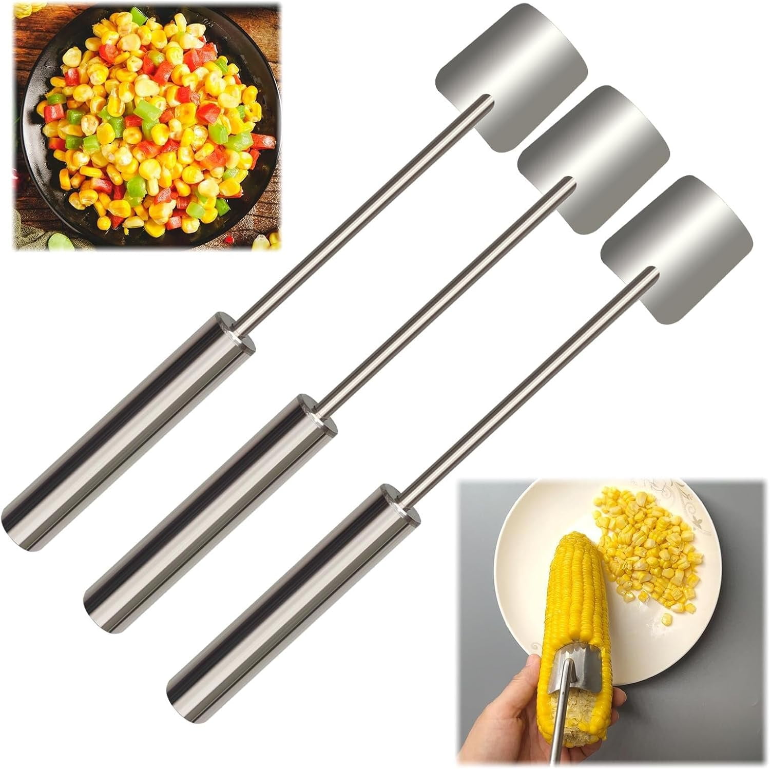 Vlemua 2024 Corn Cob Peeler Peeler Easy Clean Corn Cob Peeler Stainless ...