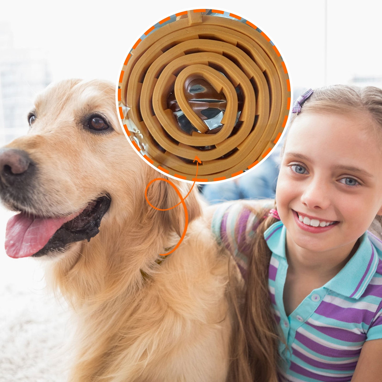 Vlemua 24.4 Inch Collar Dog Cat Adjustable Pet Worming Collar Dog ...