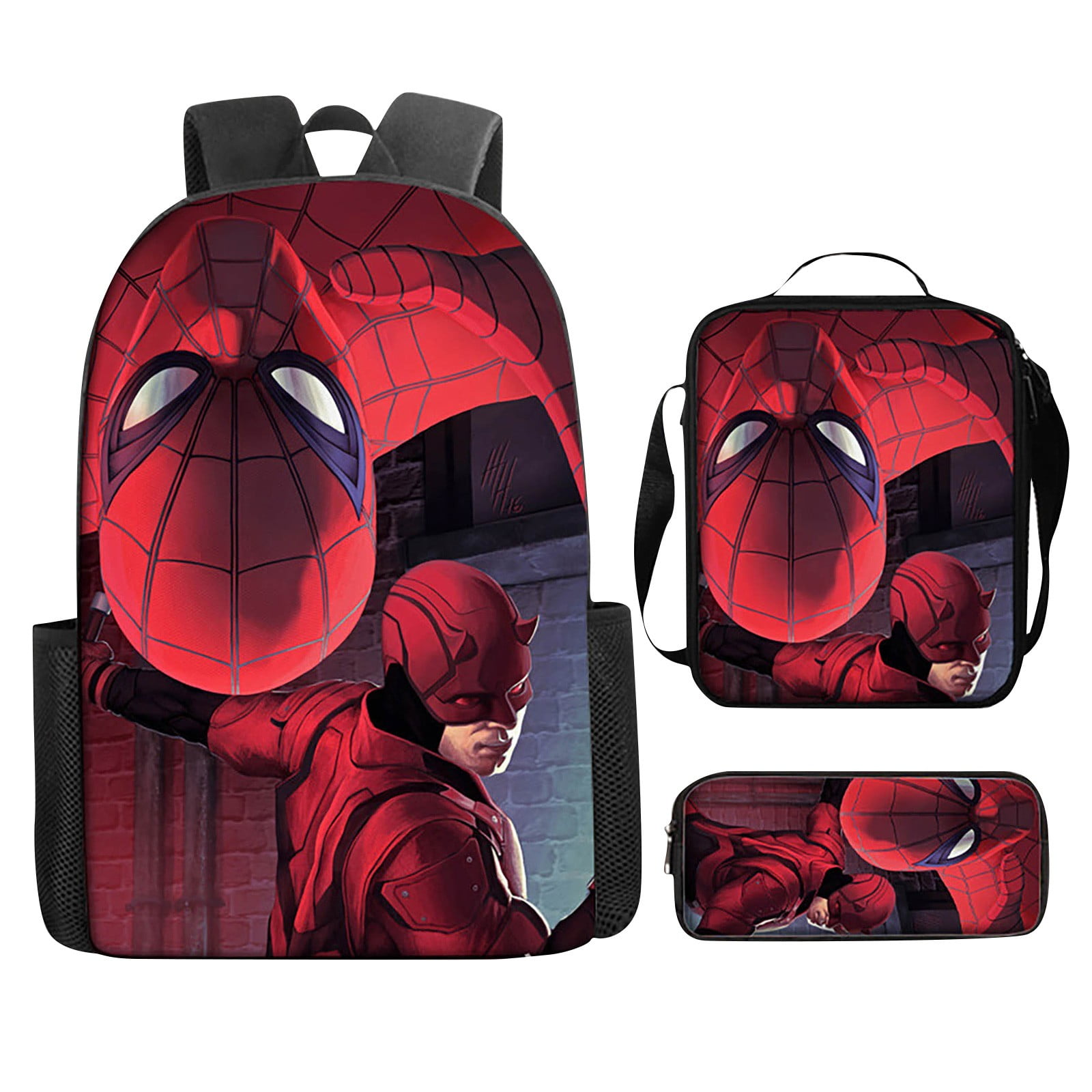 Vlemua 3 PCS New 17" Spider Superhero Backpack, Back to School Backpack ...