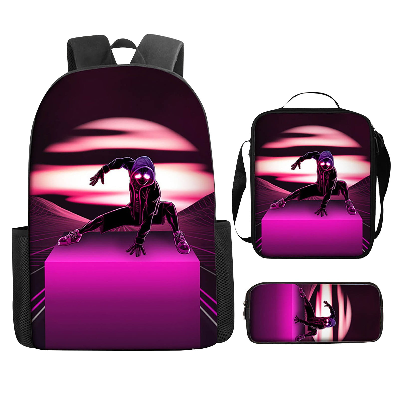 Vlemua 3 PCS New 17" Spider Superhero Backpack, Back to School Backpack ...