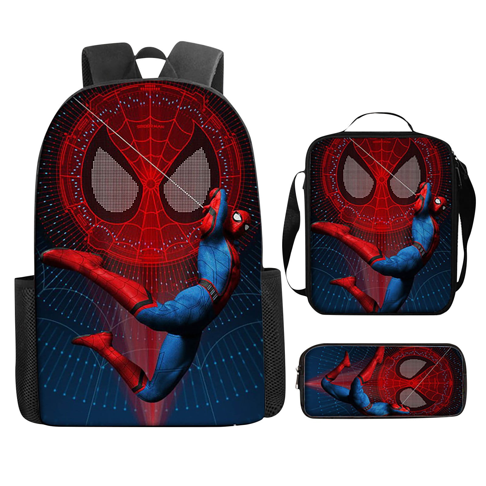 Vlemua 3 PCS New 17" Spider Superhero Backpack, Back to School ...