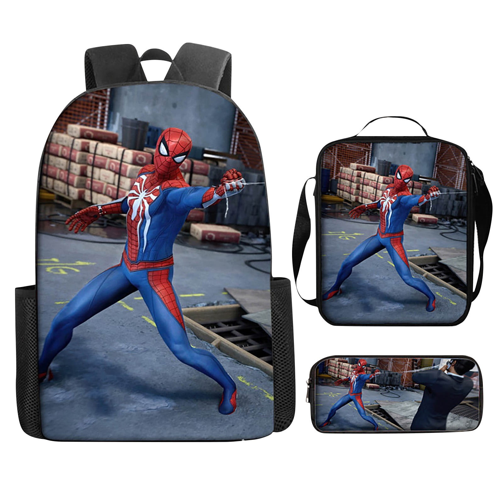 Vlemua 3 PCS New 17" Spider Superhero Backpack, Back to School ...