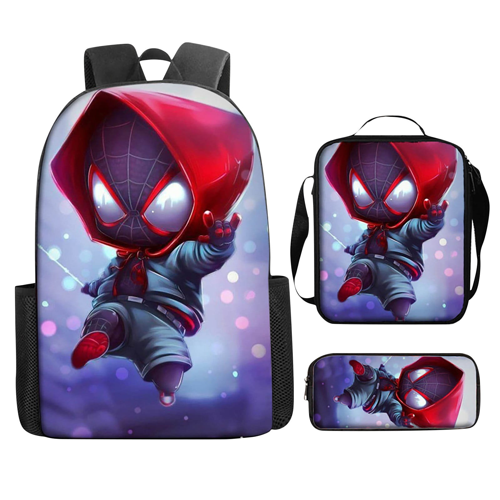 Vlemua 3 PCS New 17" Spider Superhero Backpack, Welcome Back to School ...