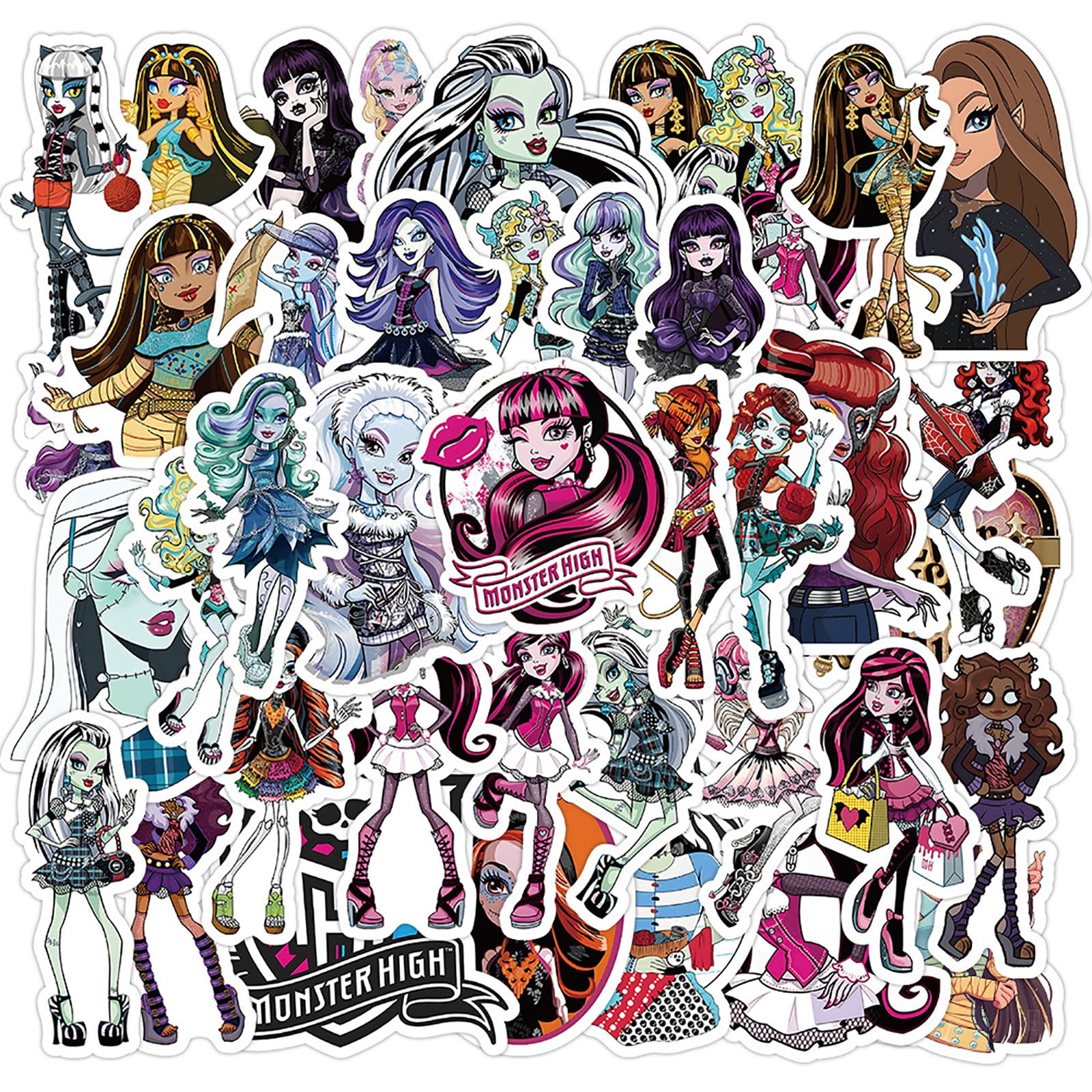 Vlemua 50 PCS Monster High Cartoon Sticker,Anime Accessories,Decorative ...