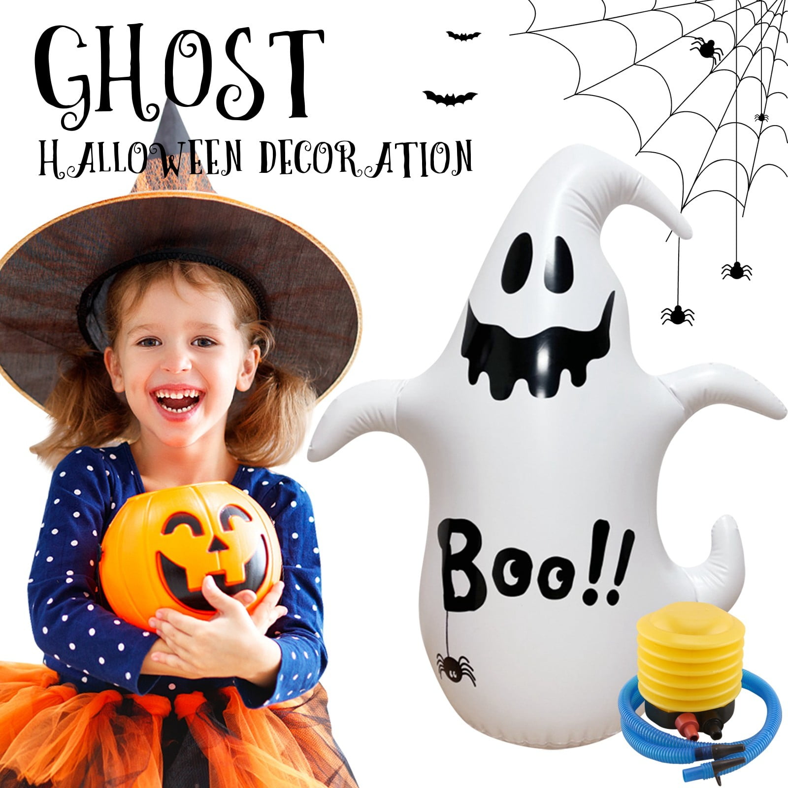 Vlemua 55 Inch Halloween Inflatable Ghost Inflatable Toy Horror Ghost ...