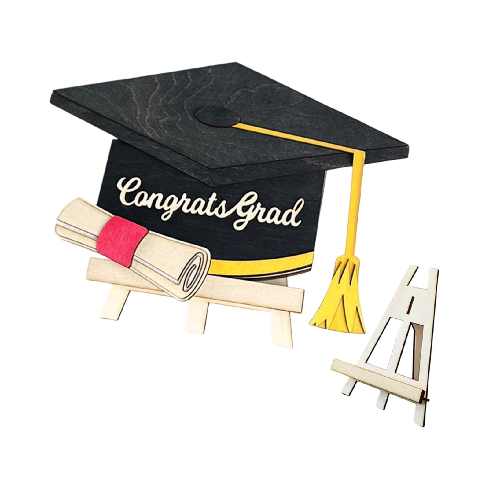 Vlemua 7.8" Graduation Decorations Wooden Graduation Cap, Class of 2025 ...
