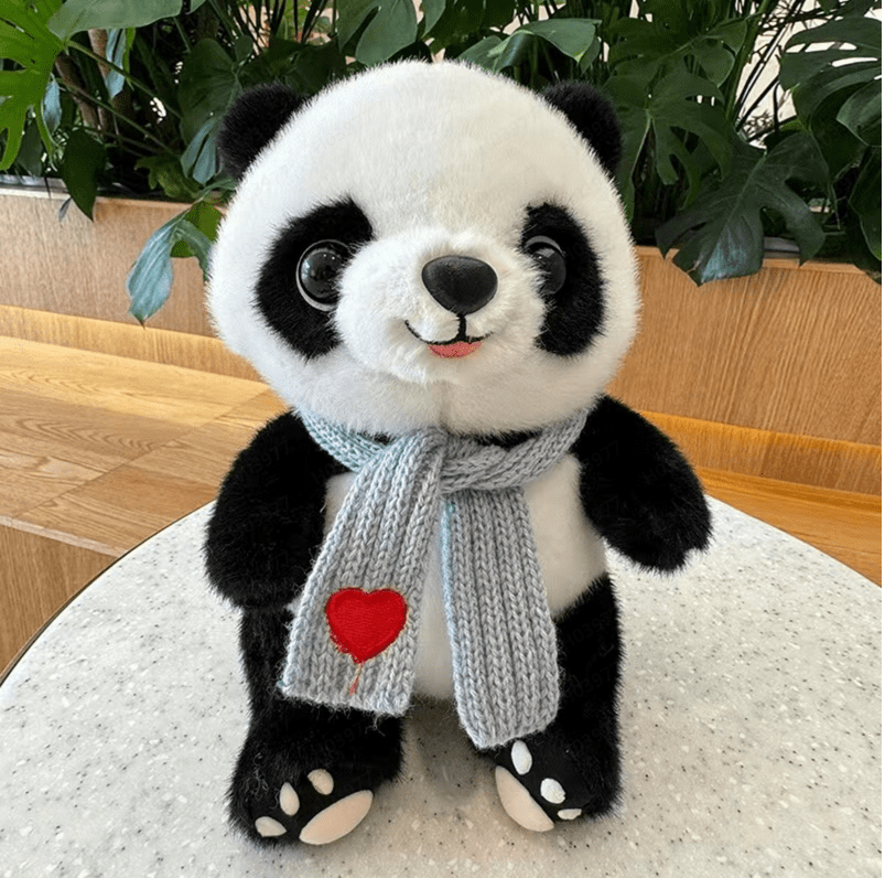 Vlemua 9.45" Panda Stuffed Animals Plushies Toys with Scarf Cute Panda ...