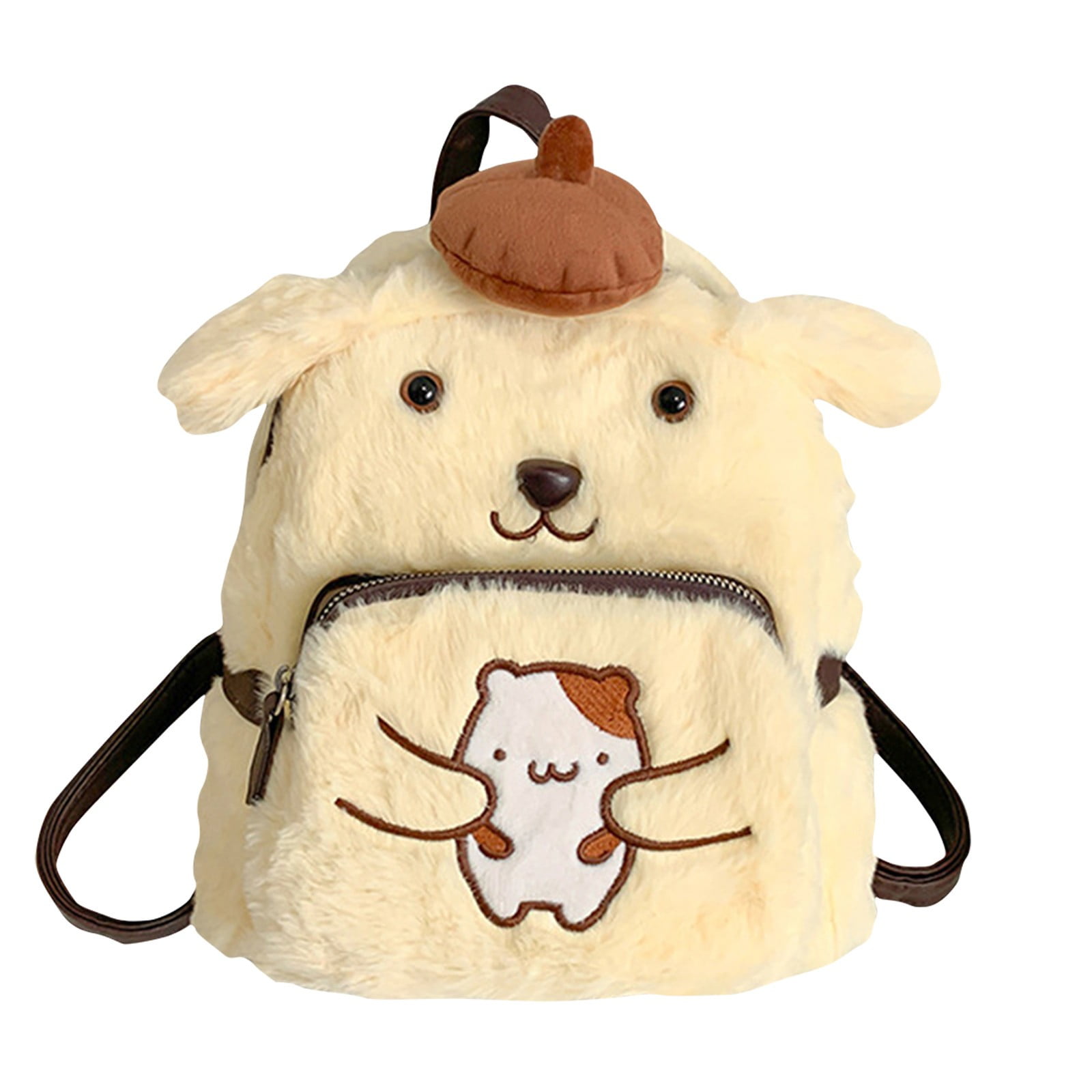 Vlemua 9.8" Pompompurin Plush Backpack, Kawaii Pompompurin Shoulder ...