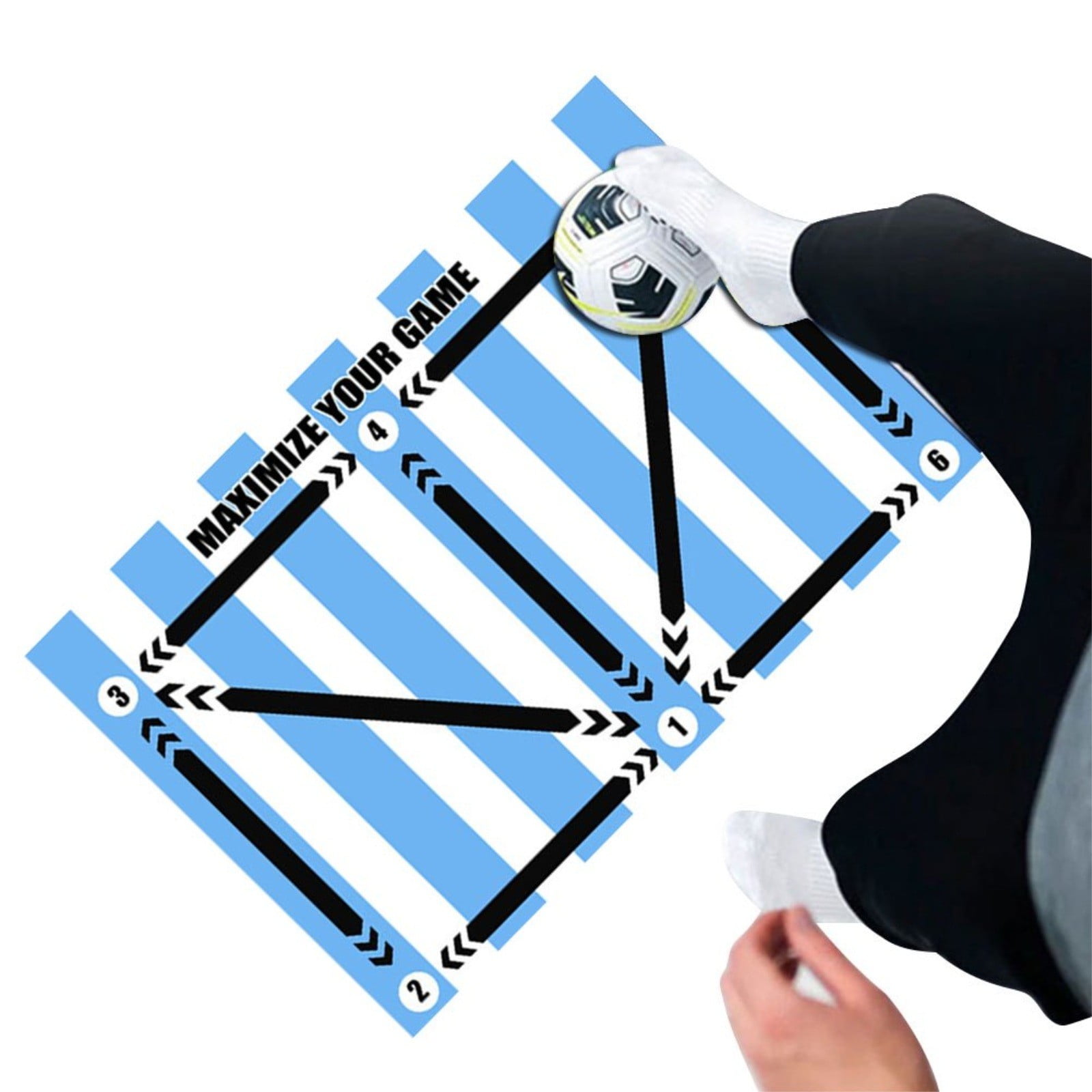 Vlemua Bathroom Rug Set Football Footstep Training Mat Absorbing Silent ...