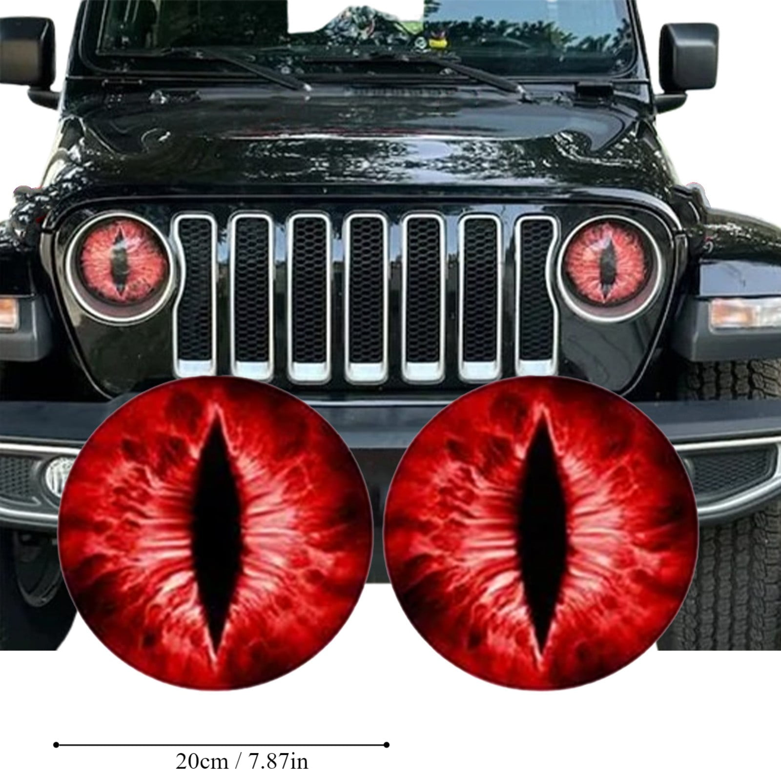 Vlemua Accessories for Car Eye Headlight Decal 3D Stereo Eyes Stickers ...