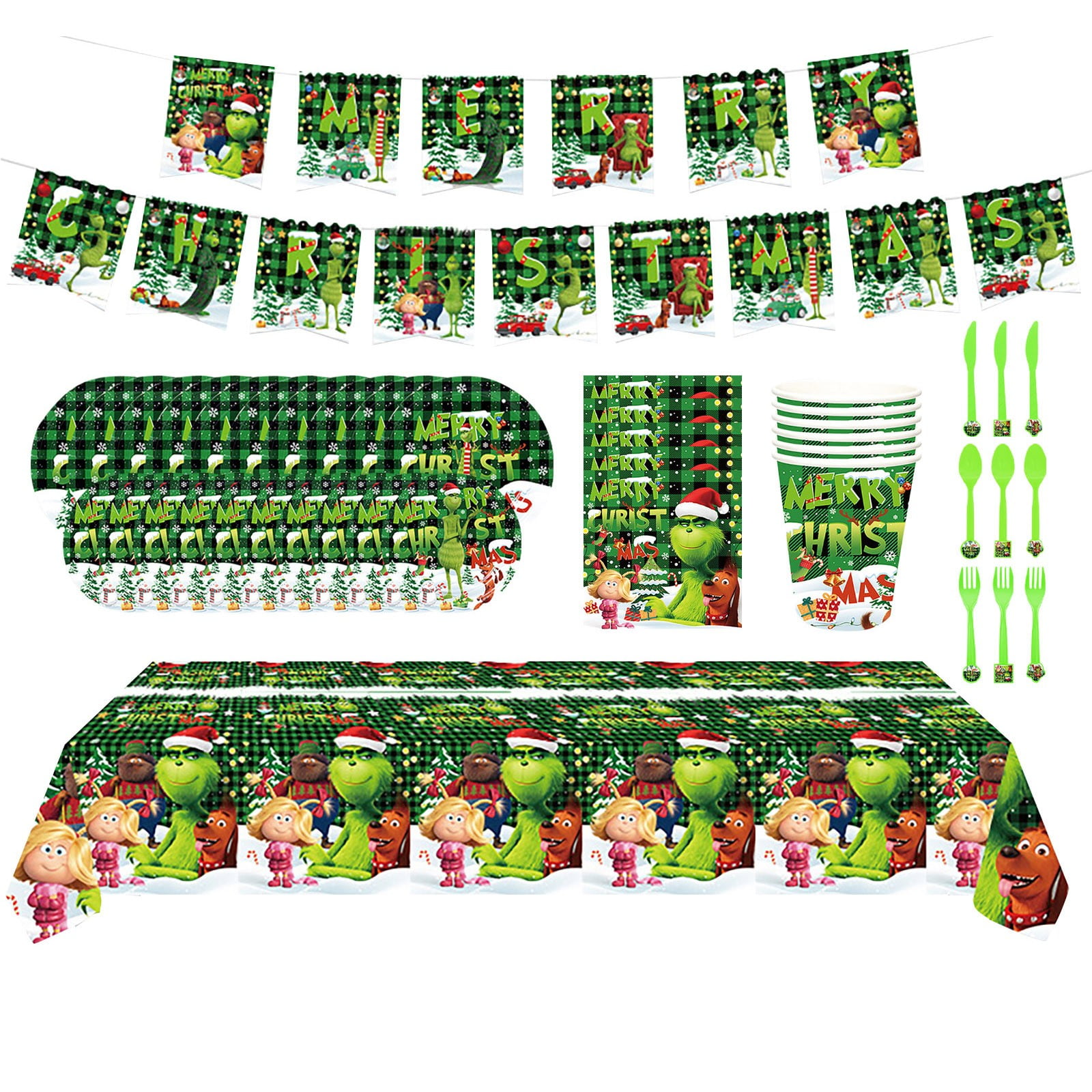 Vlemua Christmas Carnival Funny Grinch Christmas Theme Party ...