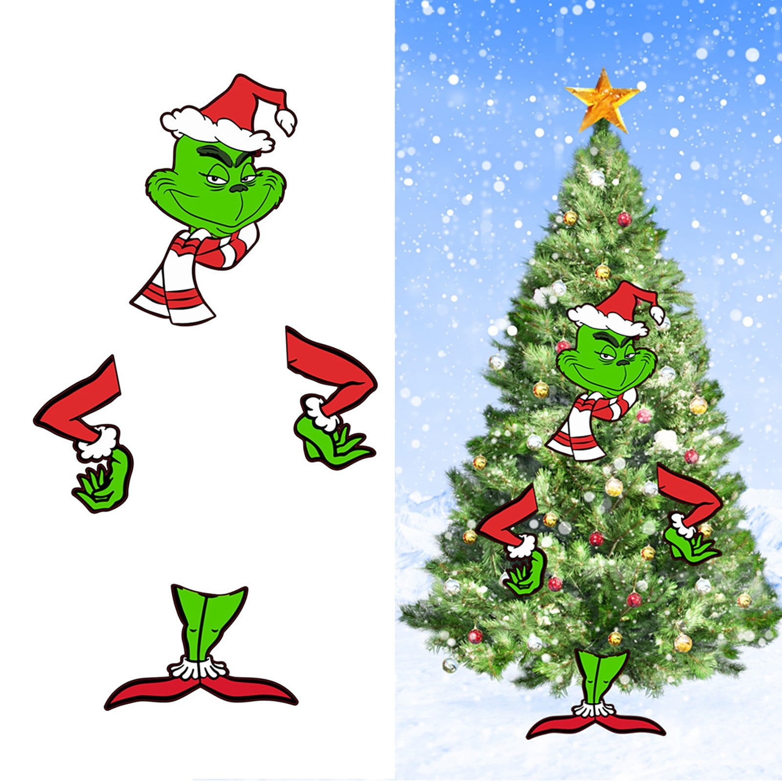 Vlemua Christmas Carnival Funny Grinch Grinchs Decor for Christmas Tree ...