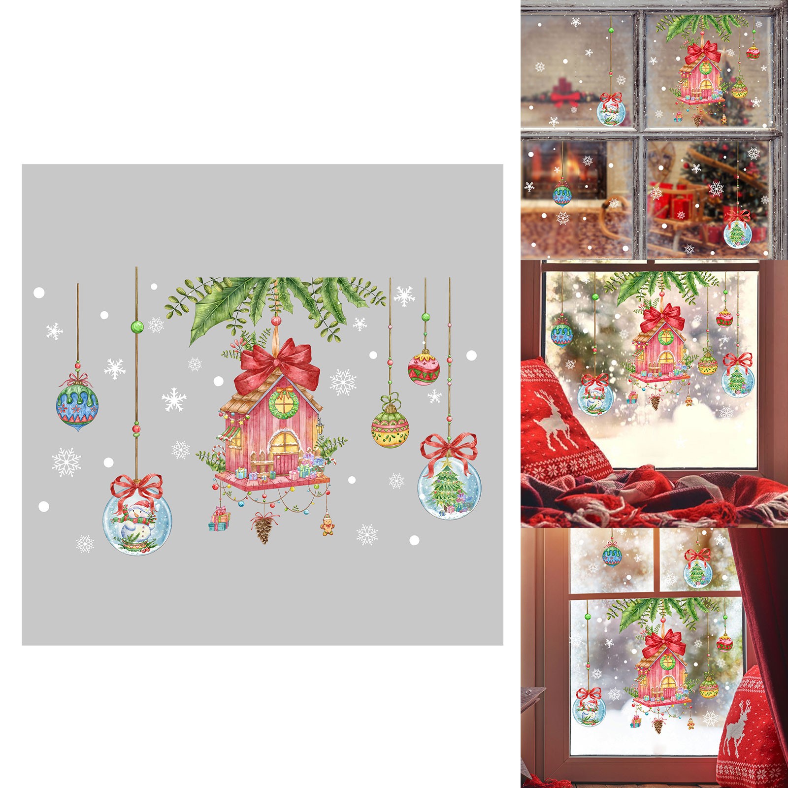 Vlemua Christmas Tree Base Christmas Stickers Shopping Mall Window ...