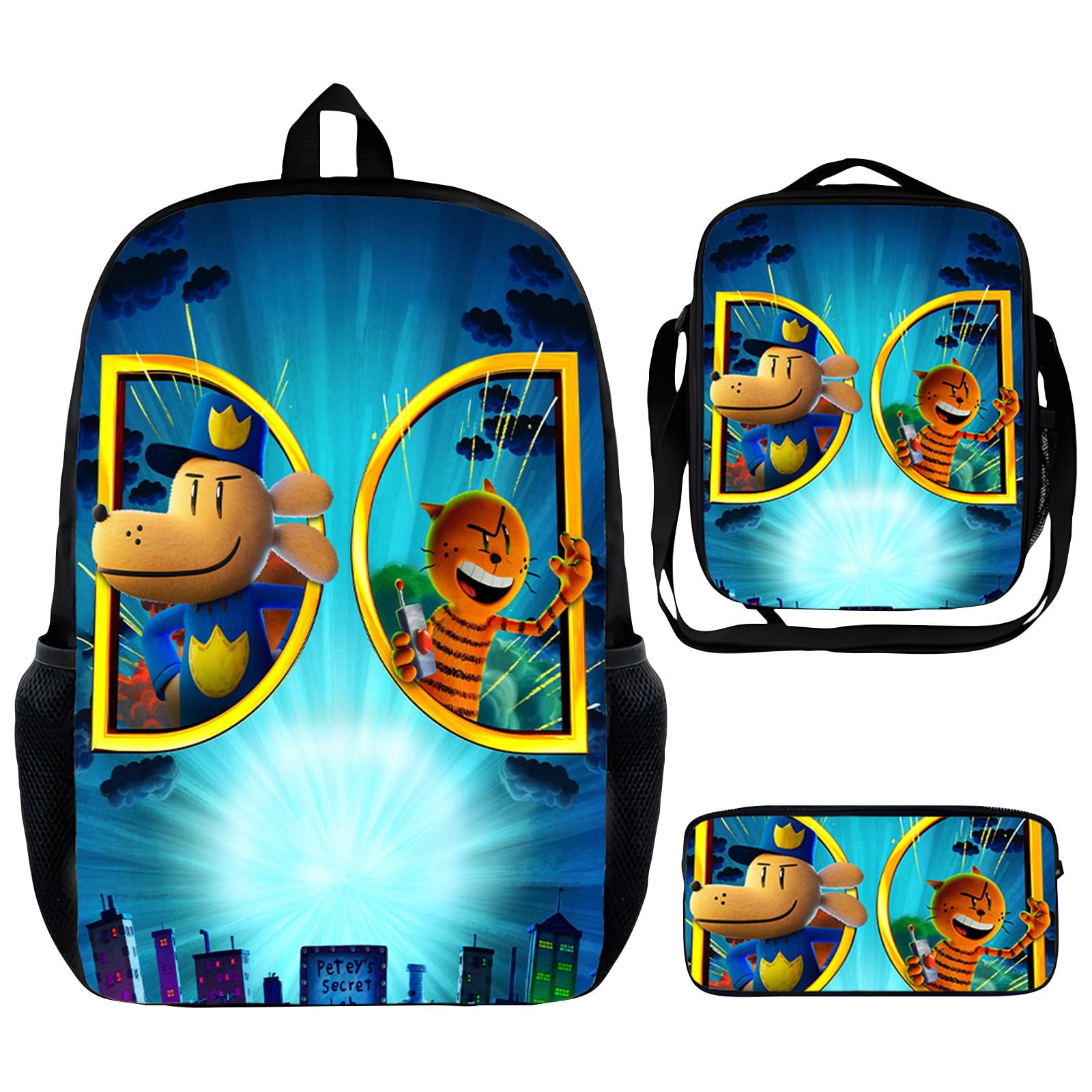 Vlemua Dog Man Backpack, Back to School Merch, 15" Dog Man Cartoon Cute ...