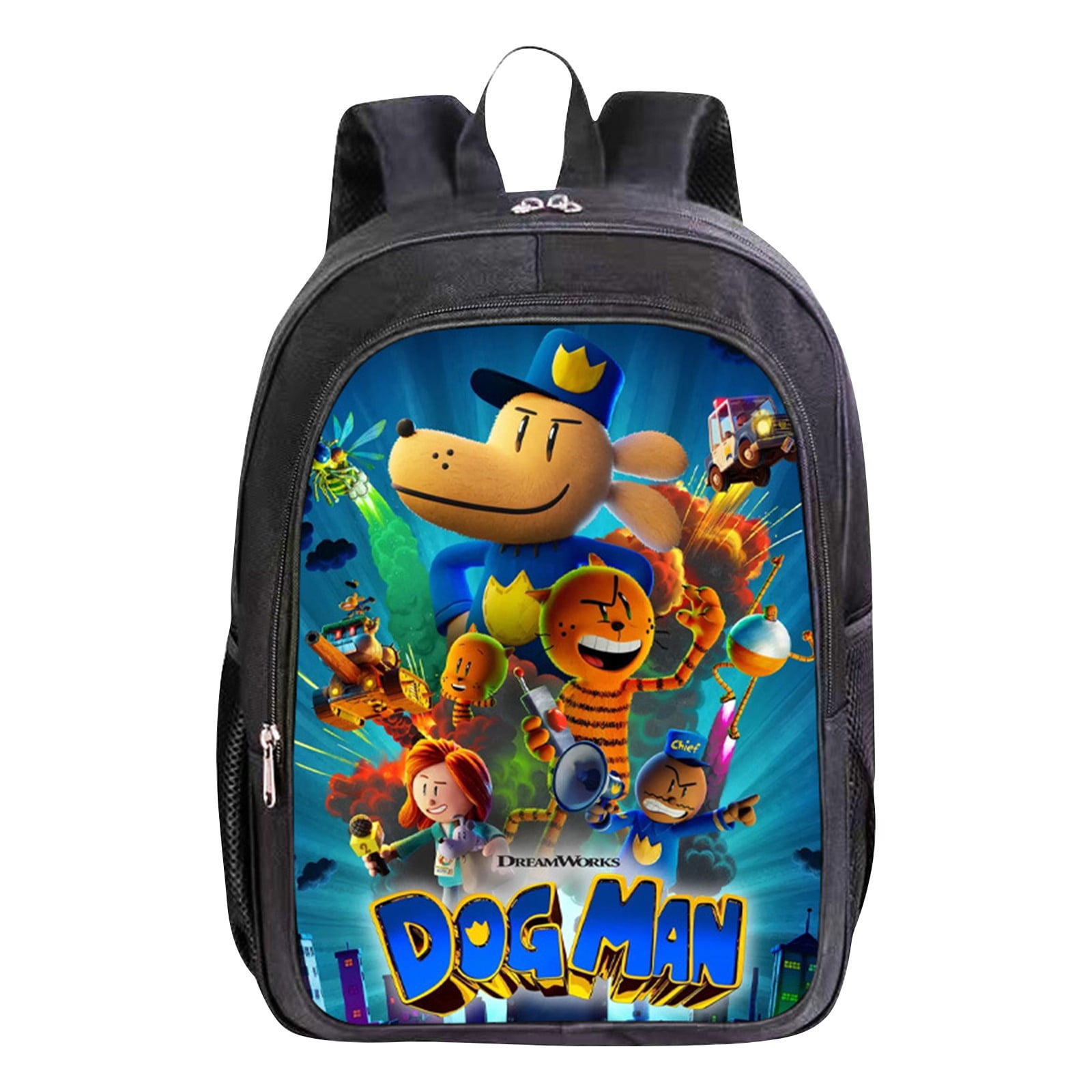 Vlemua Dog Man Backpack, Back to School Backpack, 15.7" Dog Man Cartoon ...