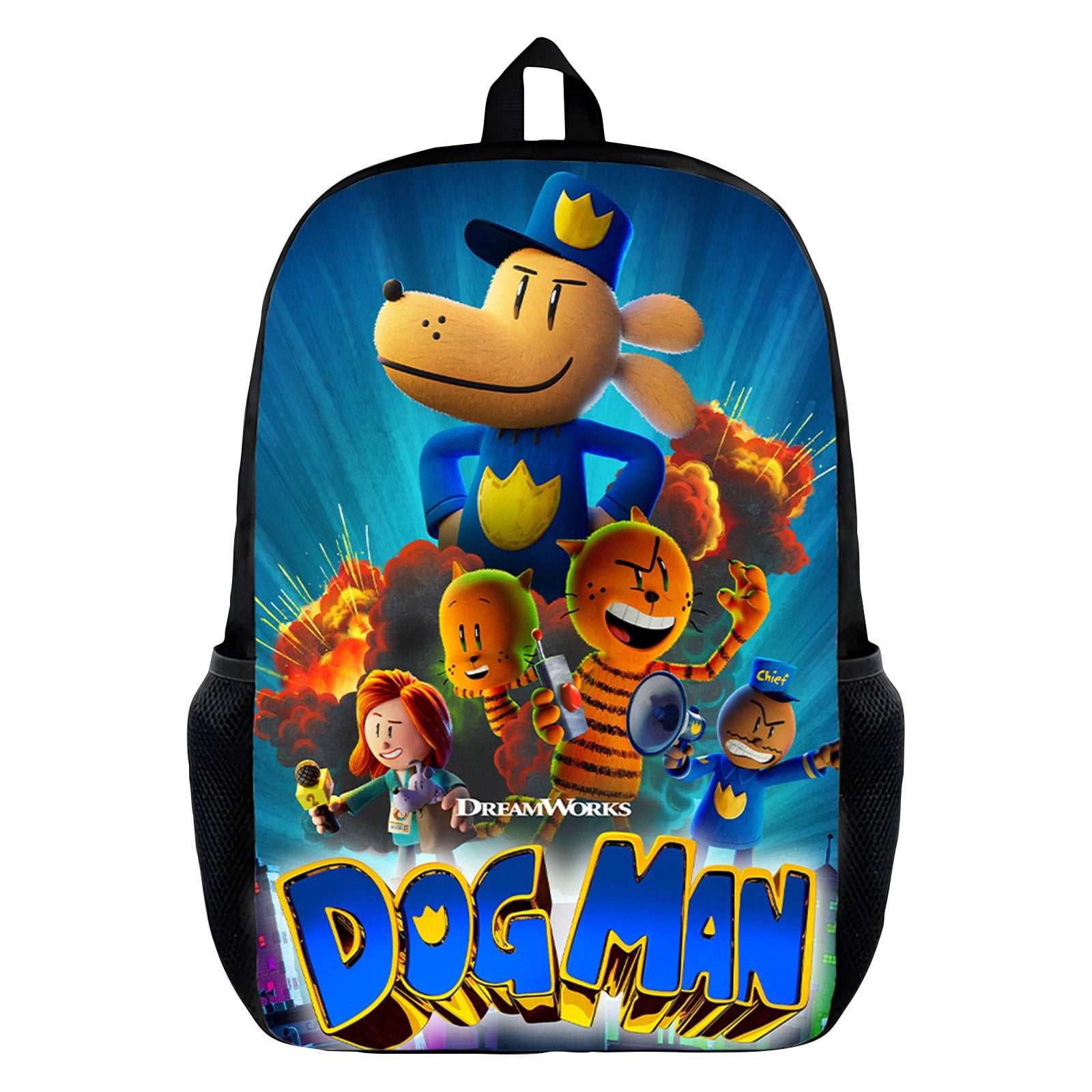 Vlemua Dog Man Backpack, Back to School Gift, 15" Dog Man Cartoon ...