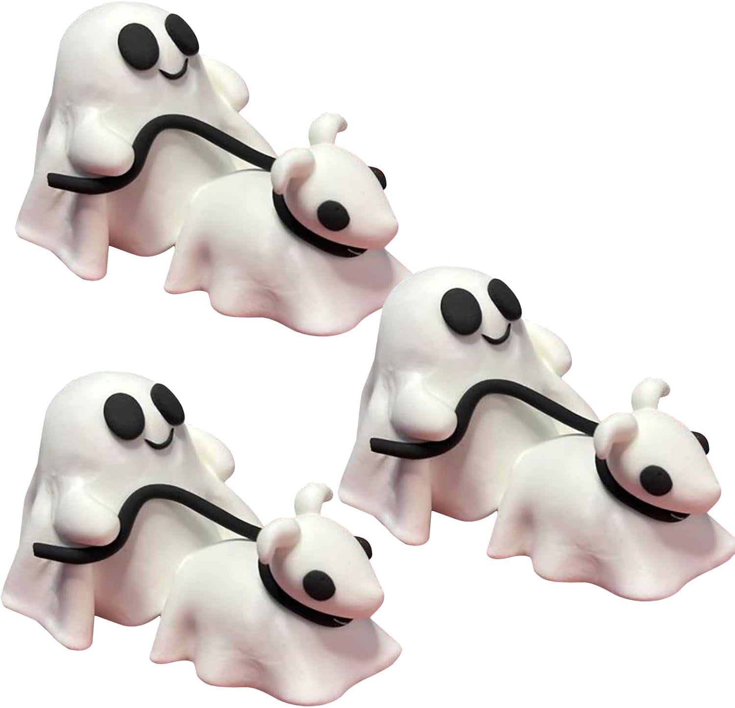 Vlemua Ghost Walking Dog Statue, Spooky Ghost Dog Halloween Figurine ...