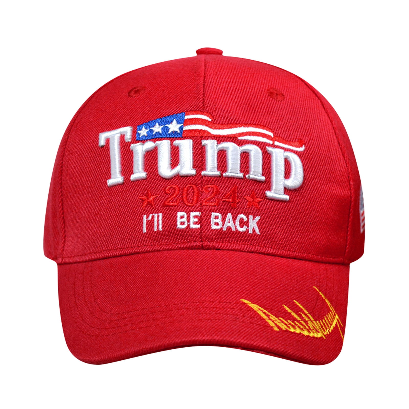 Vlemua MAGA Hats Trump 2024 Flag of The United States Embroidery ...