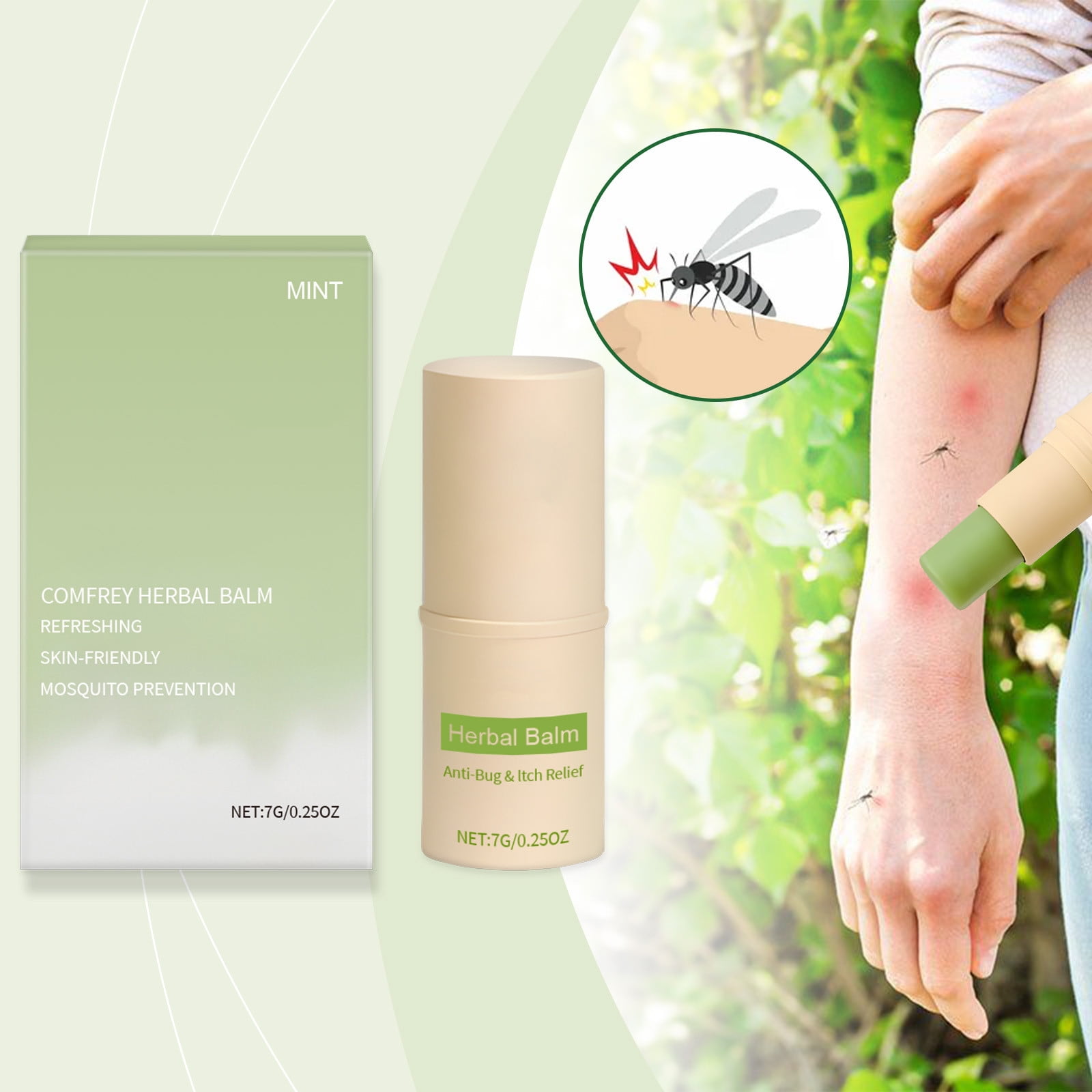 Vlemua Makeup Comfrey Herbal Balm,Avoid Mosquito Ointment, Anti-Itch ...