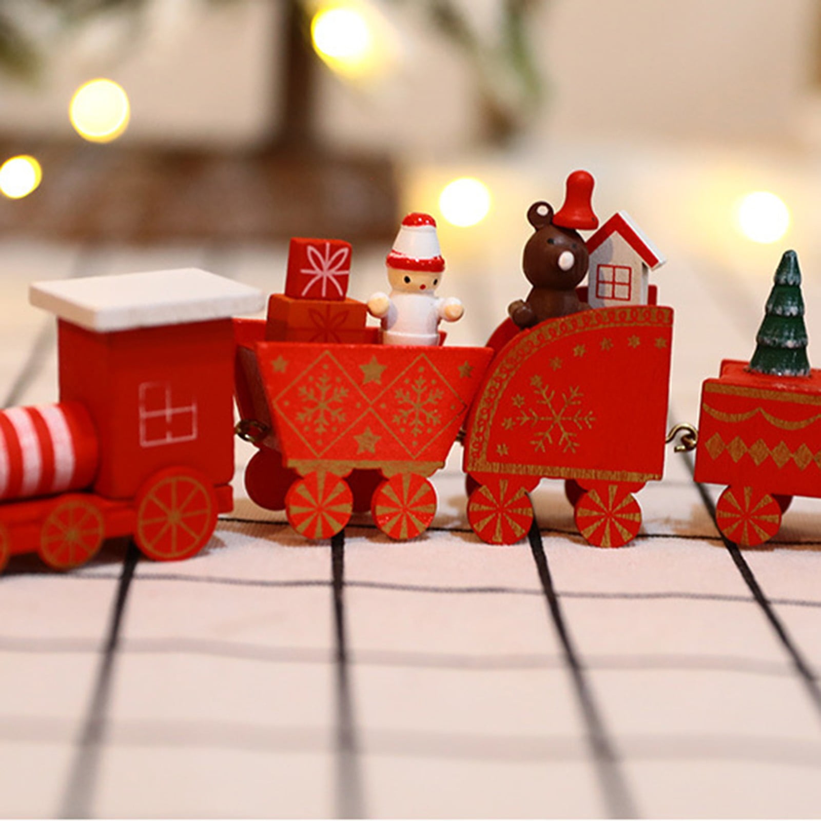 Vlemua Office XMS Decorations XMS Tree Train XMS Wood Train XMS Decor ...