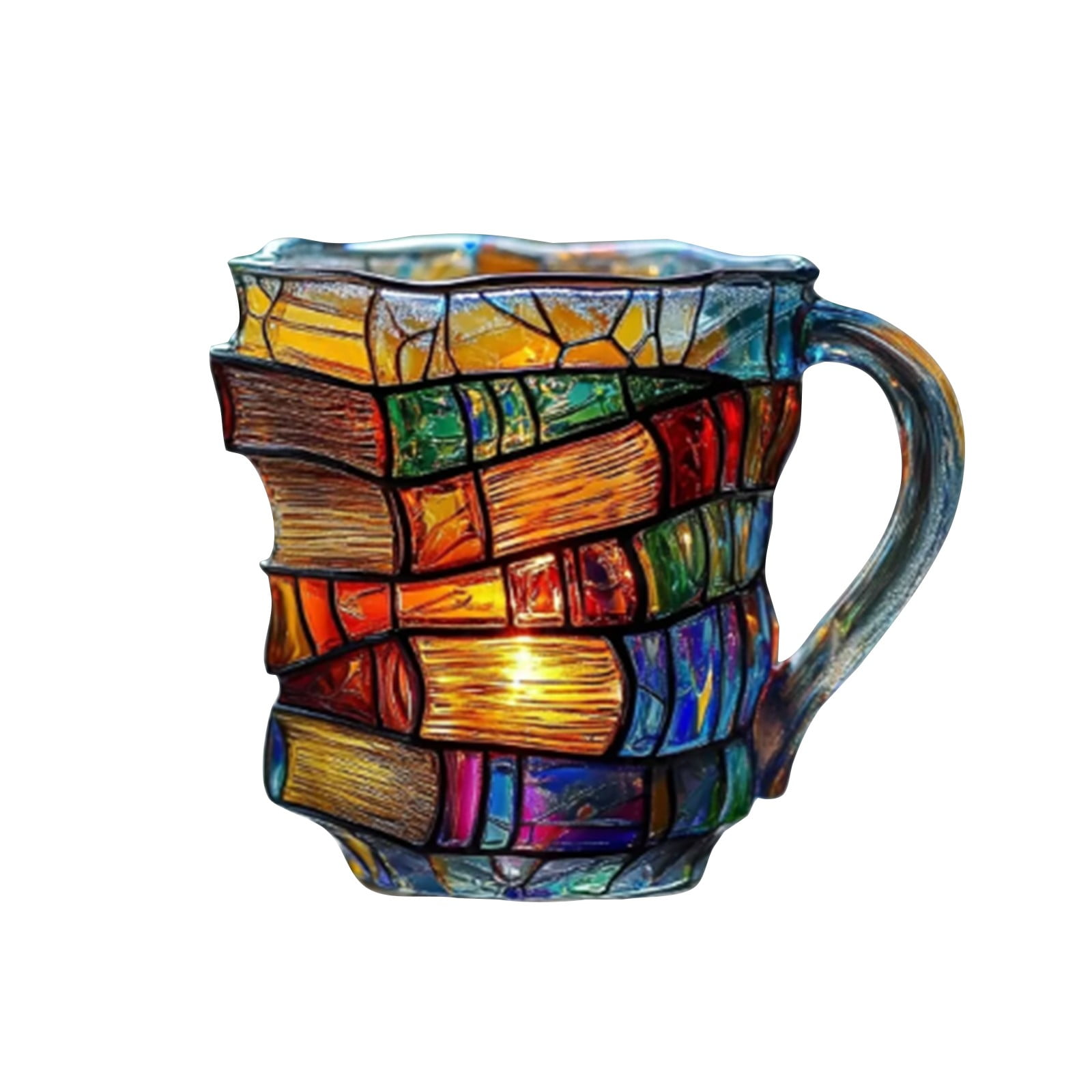 Vlemua Painted Book Mug, Novelty 3D Painted Books Coffee Mug, Handmade ...