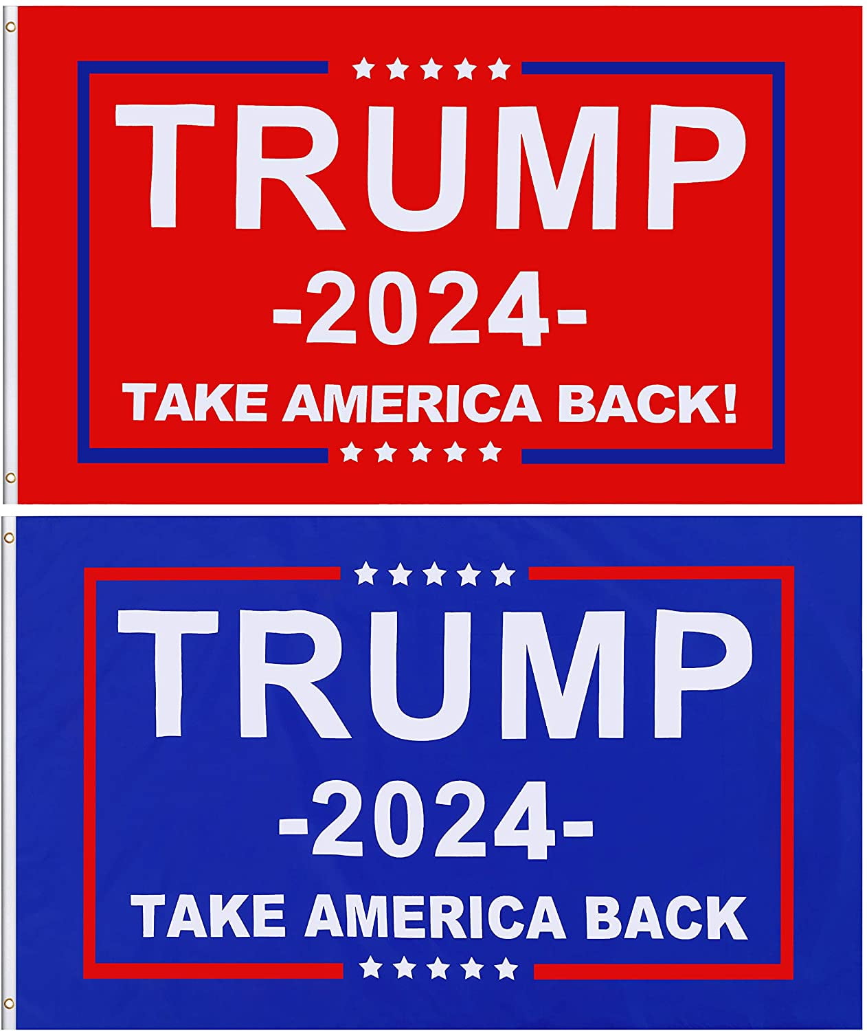 Vlemua Trump 2024 Flag Take America Back Flag Banner 3x5 Feet with Two ...