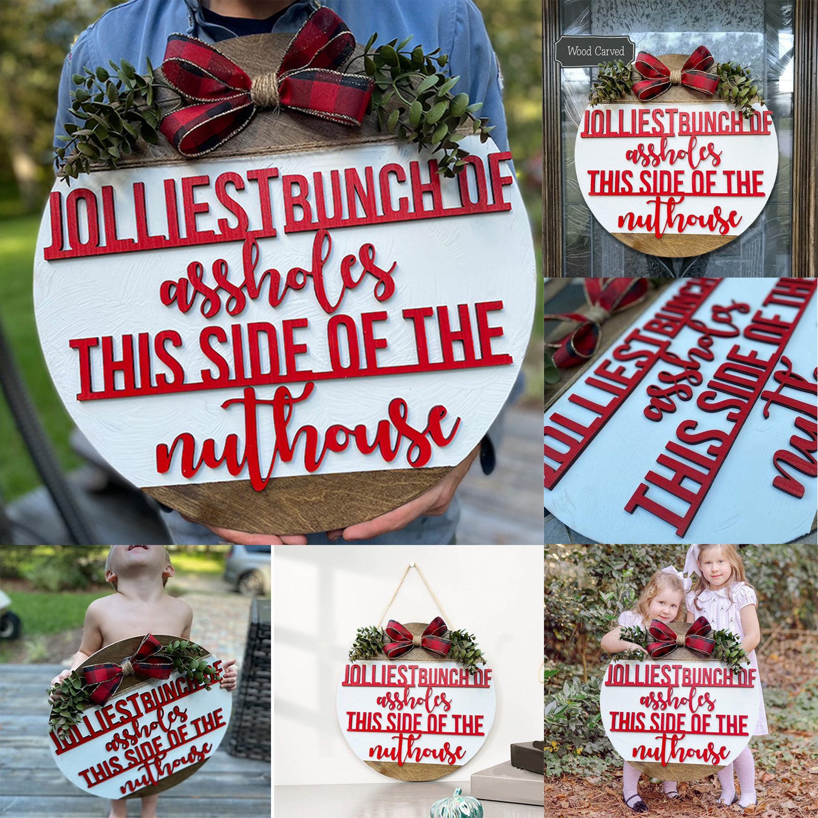 Vlemua Window Christmas Decorations Christmas Vacation Theme Door ...