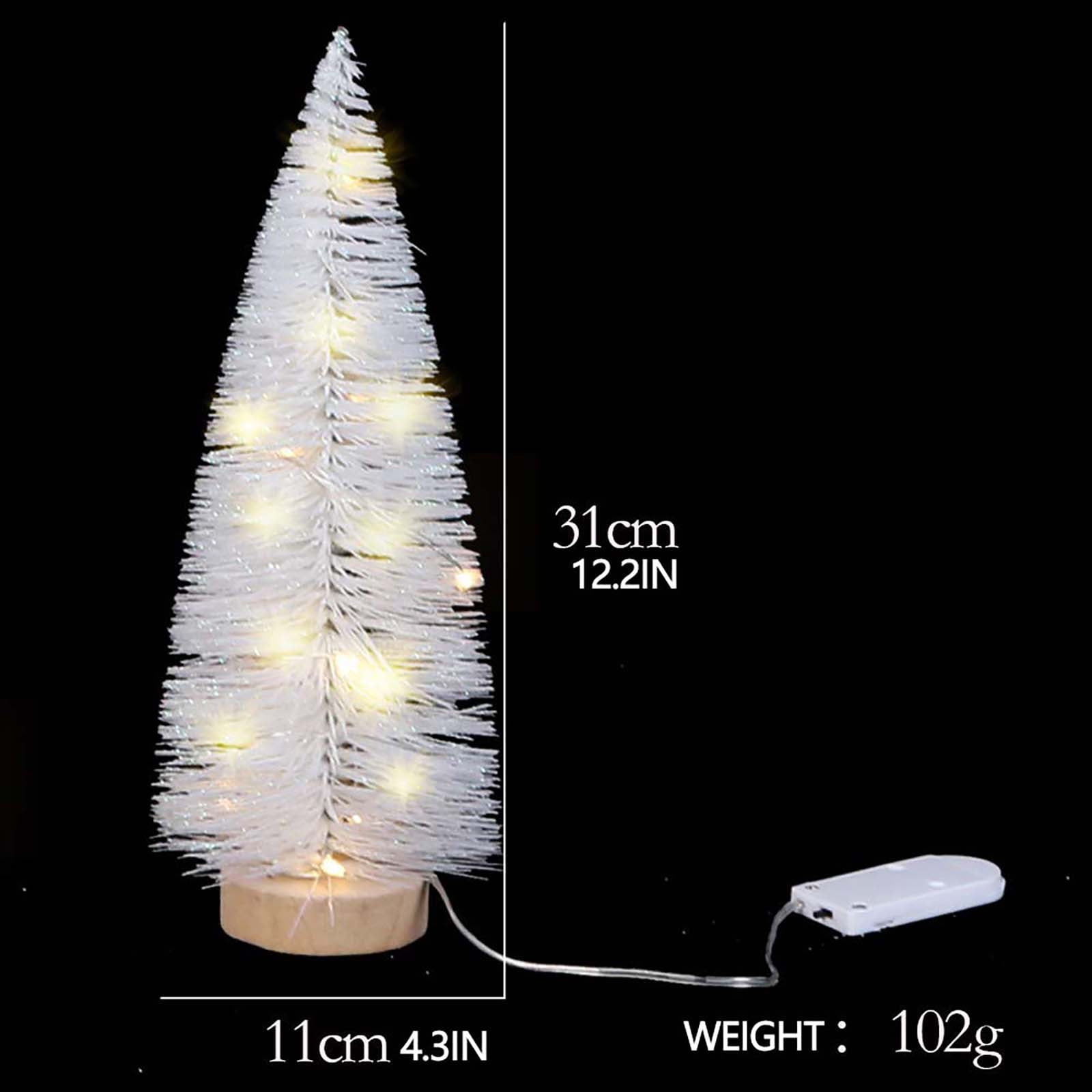 Vlemua Window Clings Xmas Decorations Christmas Tree Mini White Pi-ne ...