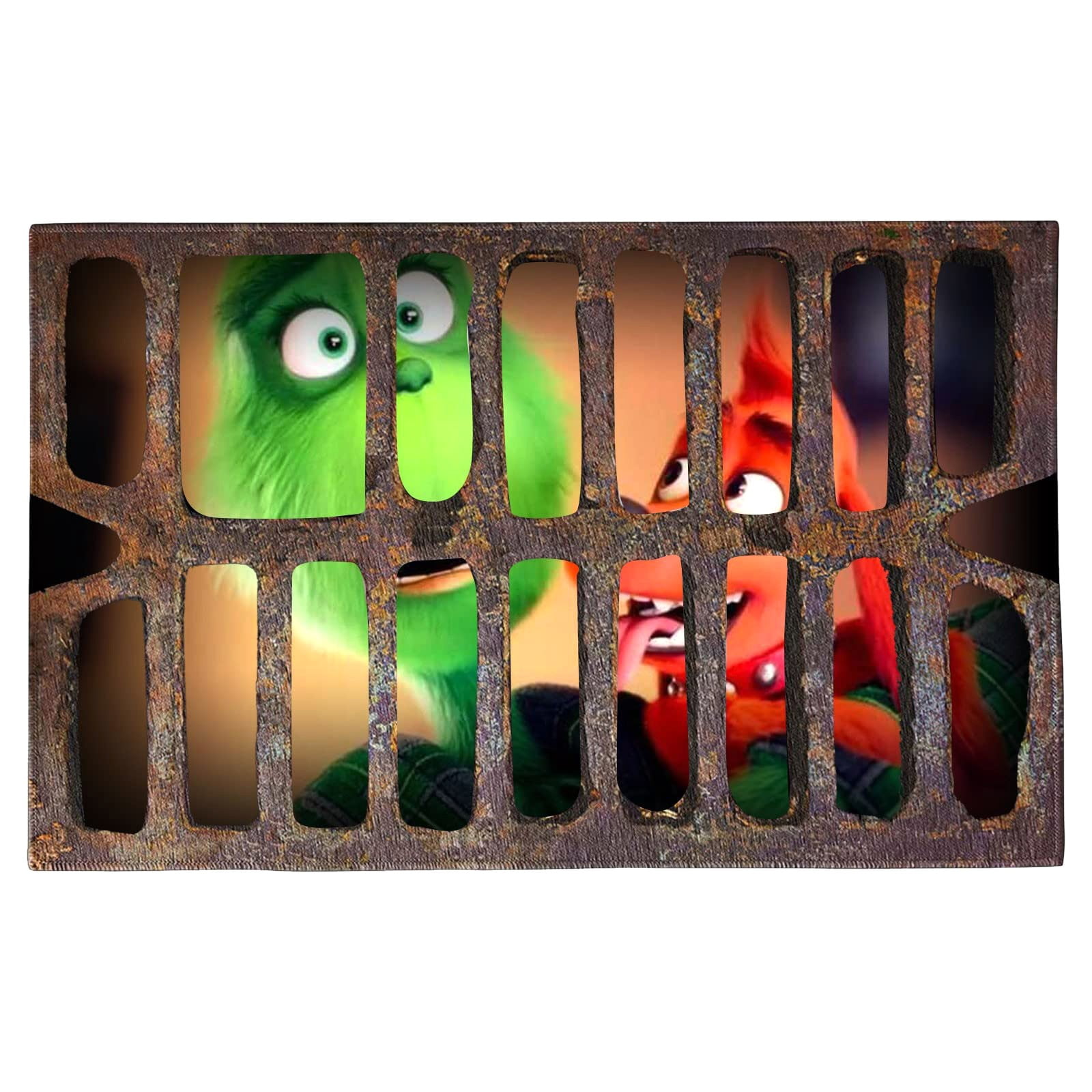 Vlemua Winter Decor Expressive Grinch Christmas Carpet Cartoon ...