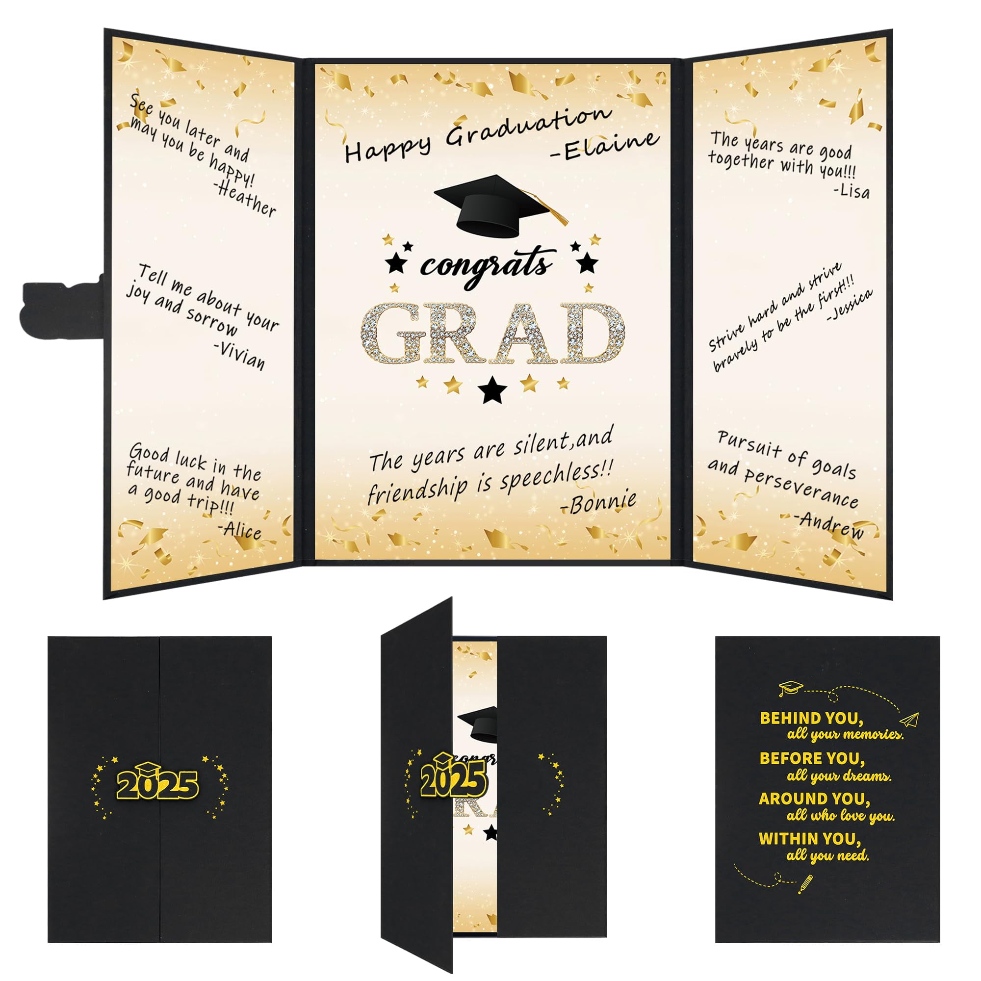 Vlipoeasn 2025 Graduation Guest MMF7 Book Alternative, Black Gold of ...
