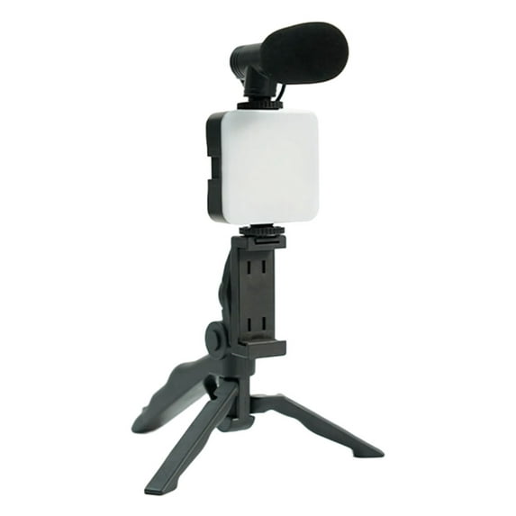 Vlogging Kit with Adjustable Height Microphone Tripod For Vlogging And ...