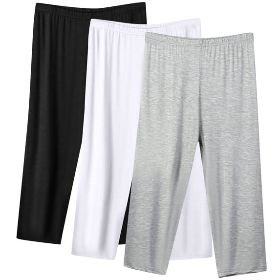 Vmvidoty Plus Size Capri for Women Wide Leg Home Wear Lightweight Pant ...