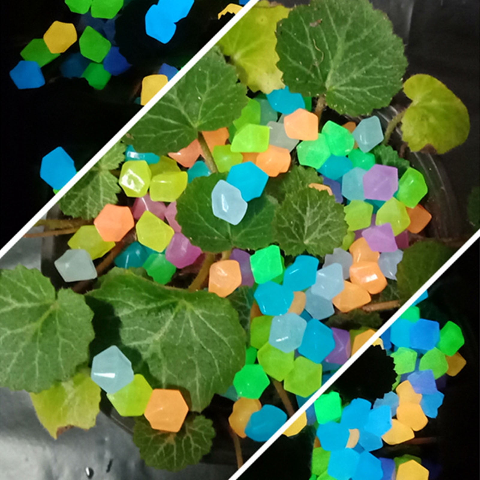 Vnanda 100Pcs Glow in The Dark Stones Garden Pebbles Rocks Indoor ...