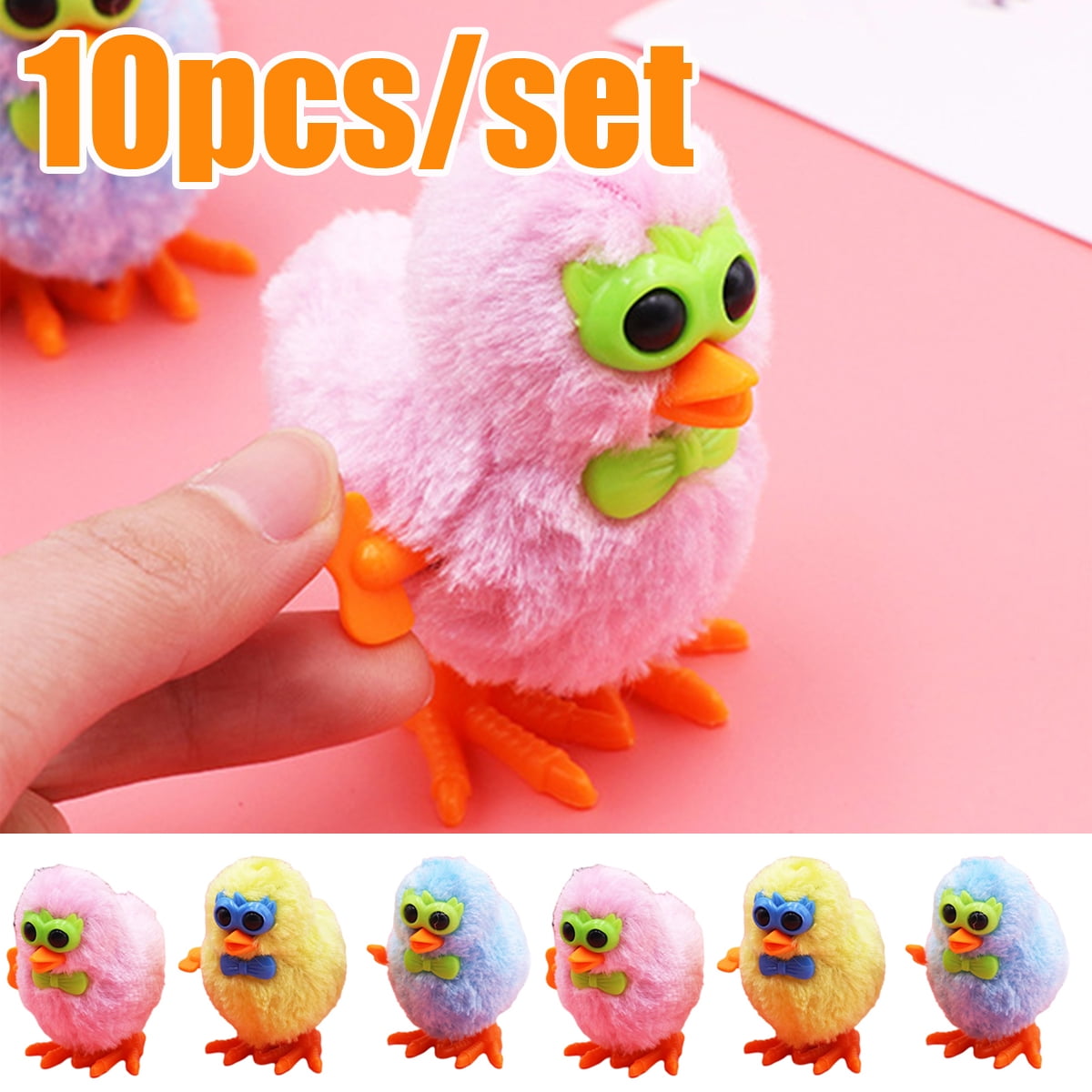 Vnanda 10Packs Jumping Chick Wind Up Toys Novelty Chicken Hopping ...