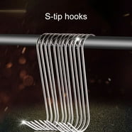 3.9'' Meat Hooks,10Pcs Stainless Steel Butcher Hook,Meat Processing for ...