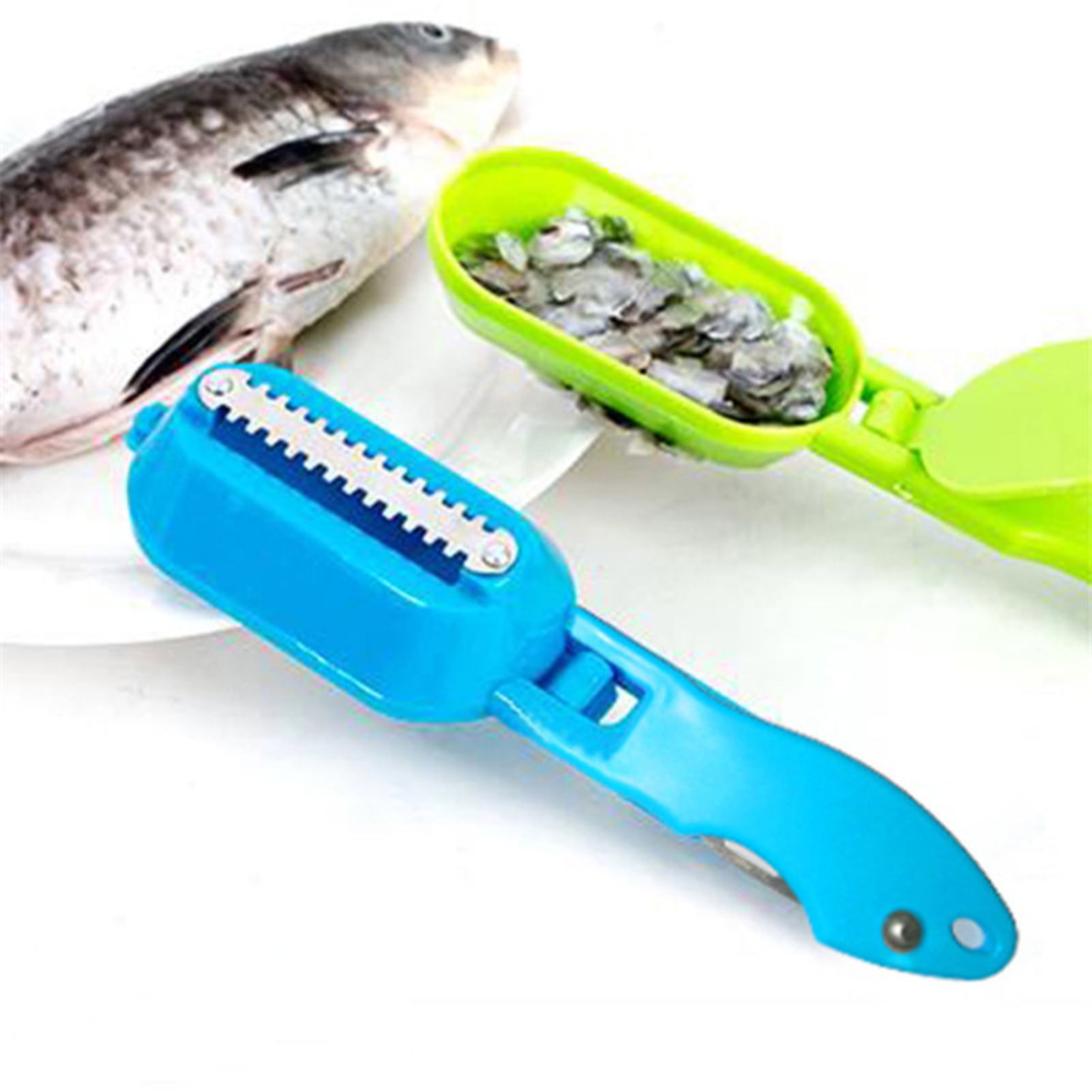 Vnanda 2Packs Fish Scaler Brush Easily Remove Fish Scales Plastic Fish ...