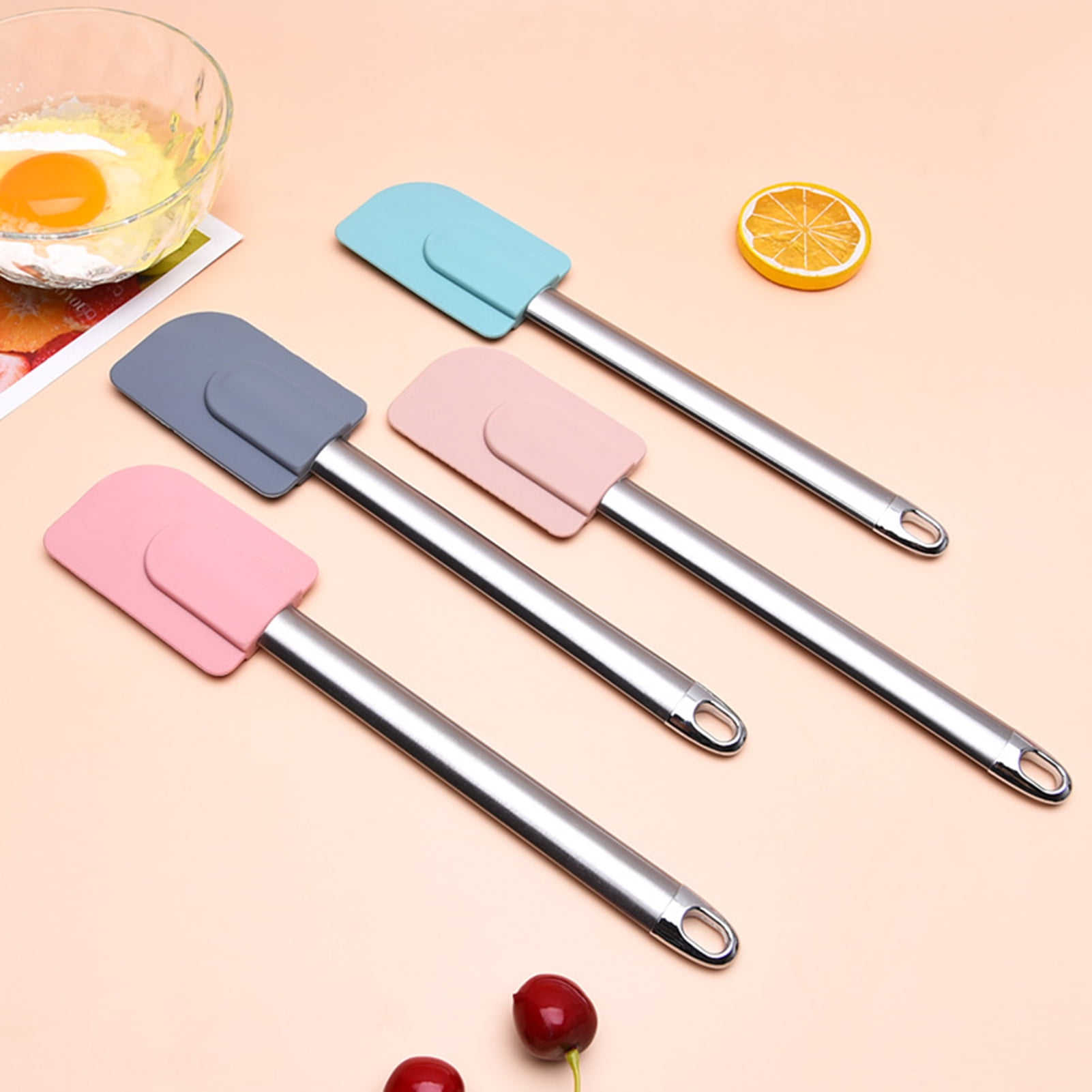 Vnanda 2Packs Silicone Spatula - Rubber Heat Resistant Spatulas for ...