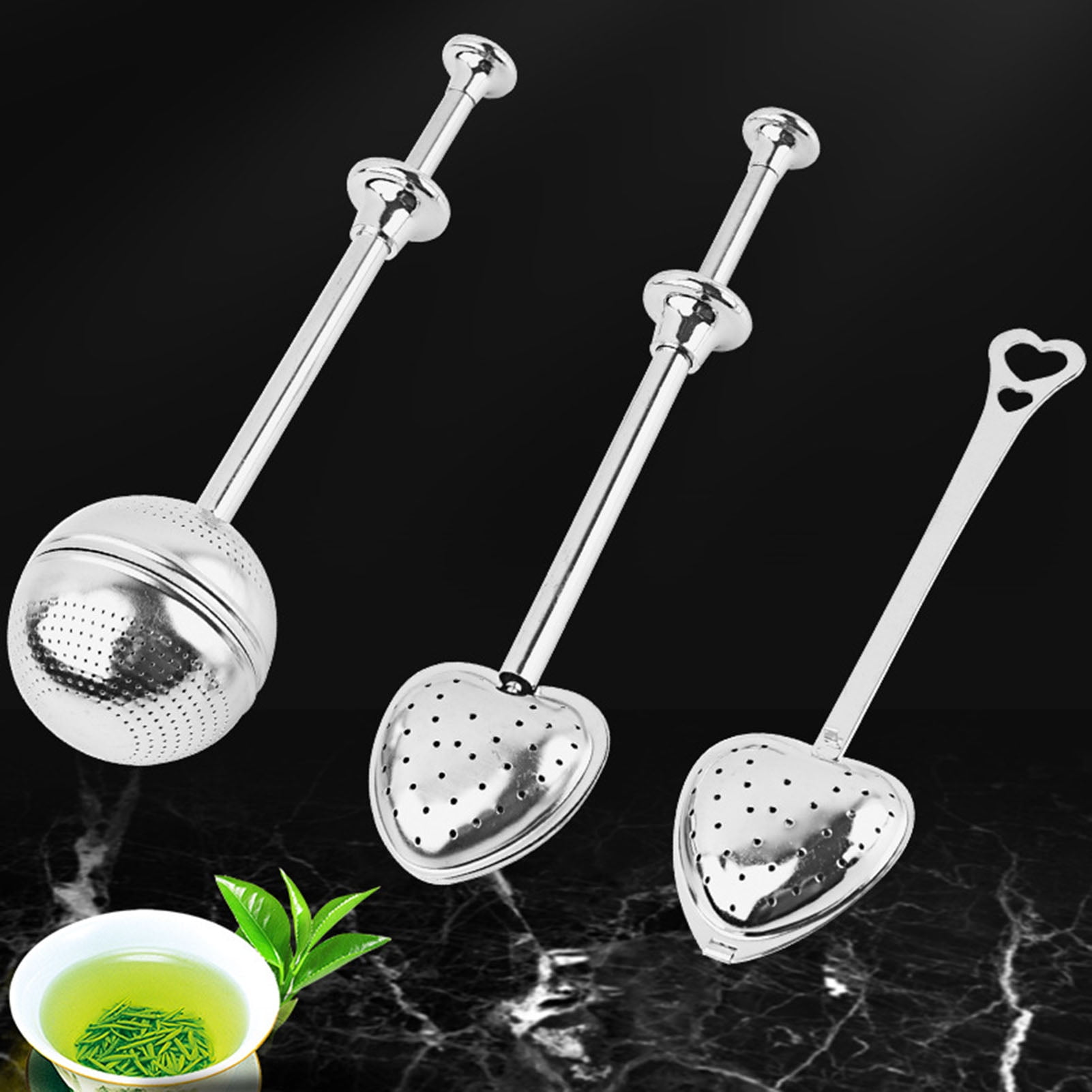 Vnanda 2Packs Tea Ball Mesh Tea Infuser Strainers, Snap Ball Tea ...