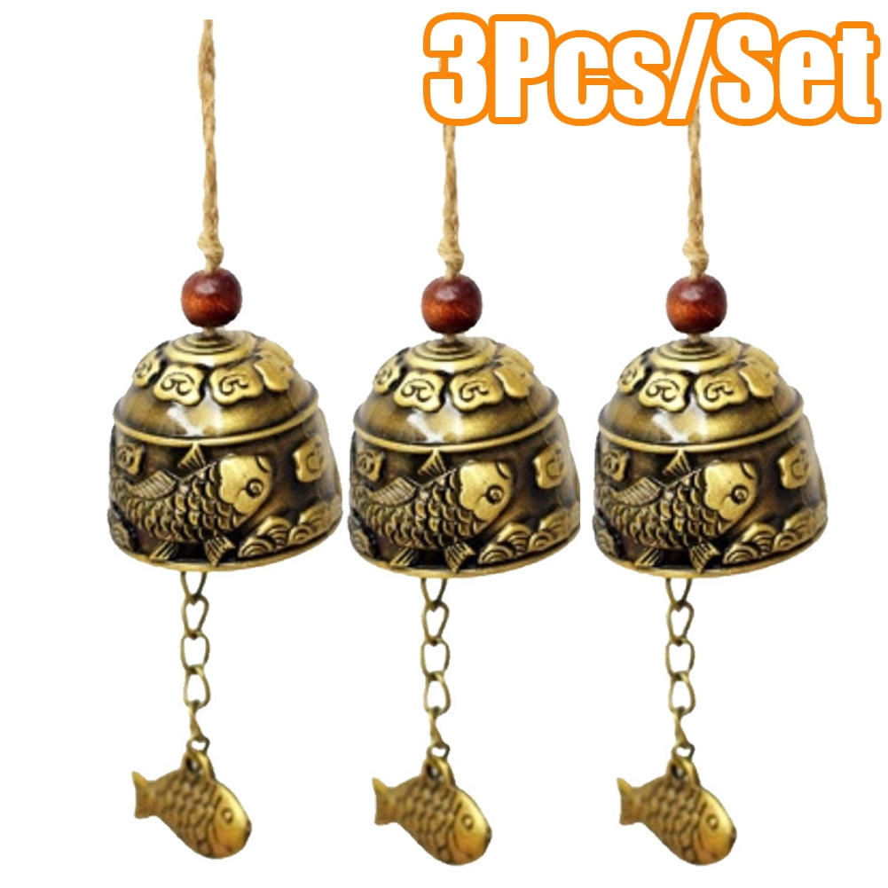 Vnanda 3Packs Chinese Lucky Feng Feng Shui Vintage Bell for Wealth and ...