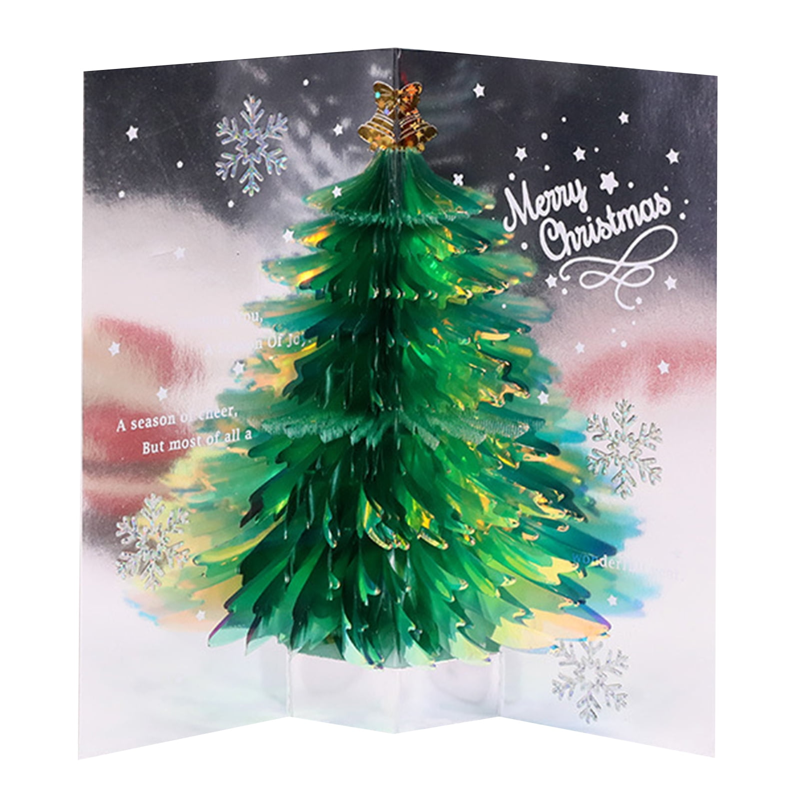 Vnanda 3Packs Christmas Cards, 3D Pop Up Christmas Tree Greeting Cards ...