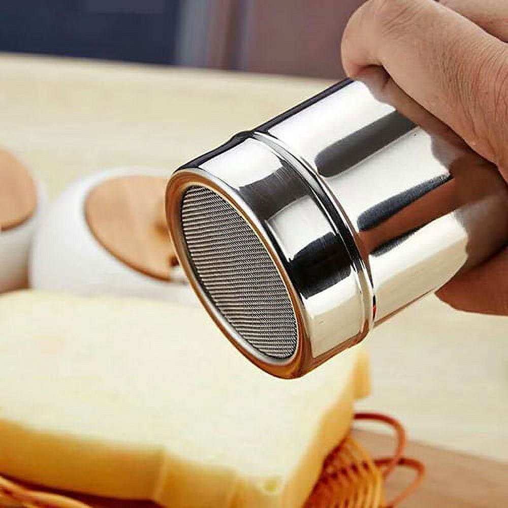Vnanda 3Packs Powder Sugar Shaker Duster, Stainless Steel Powder Sugar ...