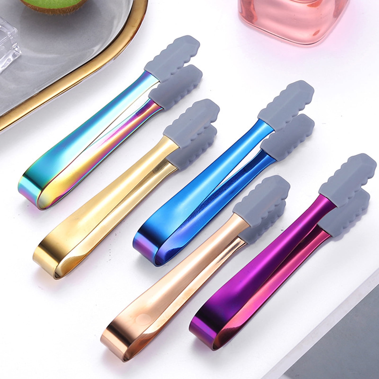 Vnanda 3Packs Sugar Tongs Ice Tongs Stainless Steel Mini Serving Tongs ...