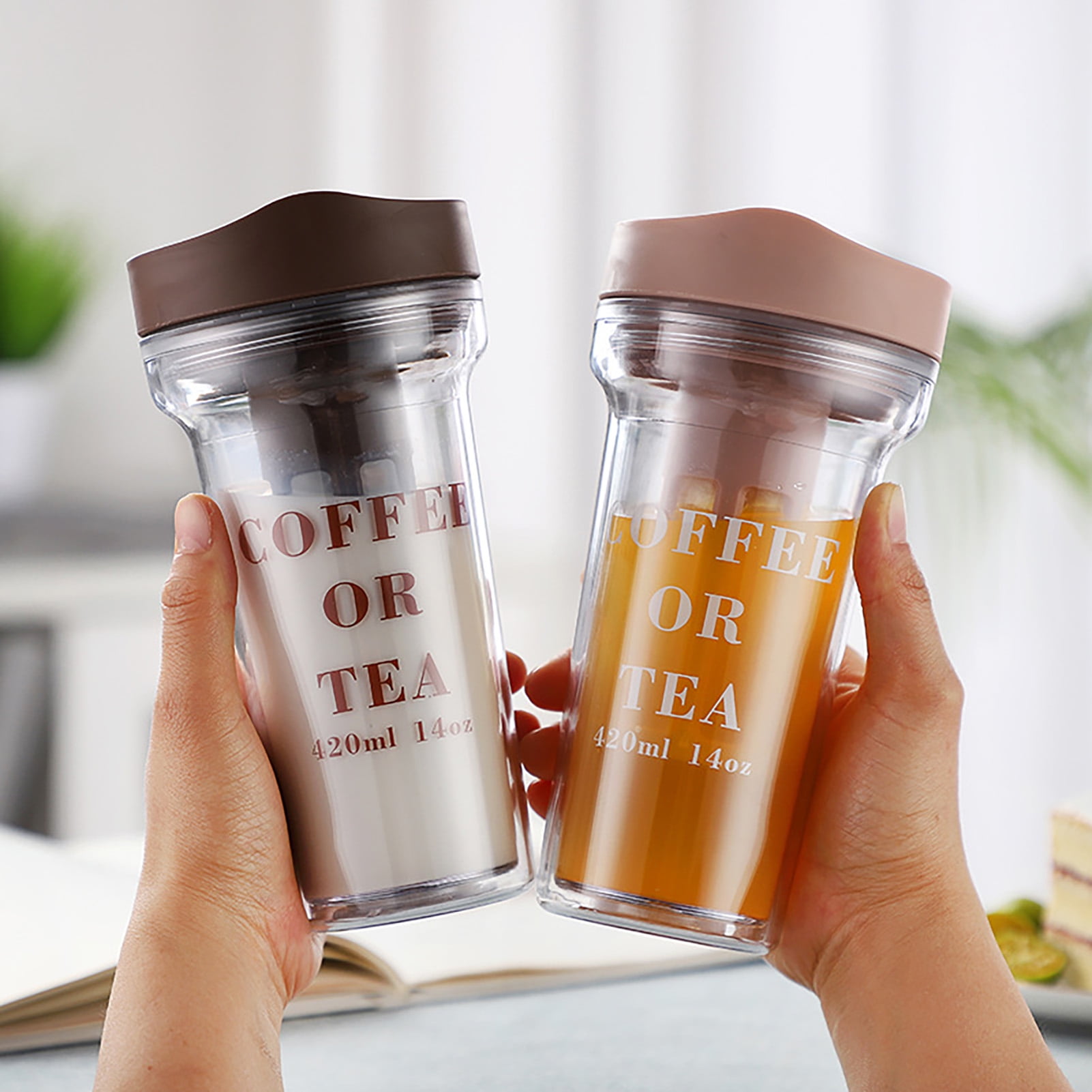 Vnanda 430ML Cold Brew Coffee Maker, Portable Iced Coffee and Tea ...