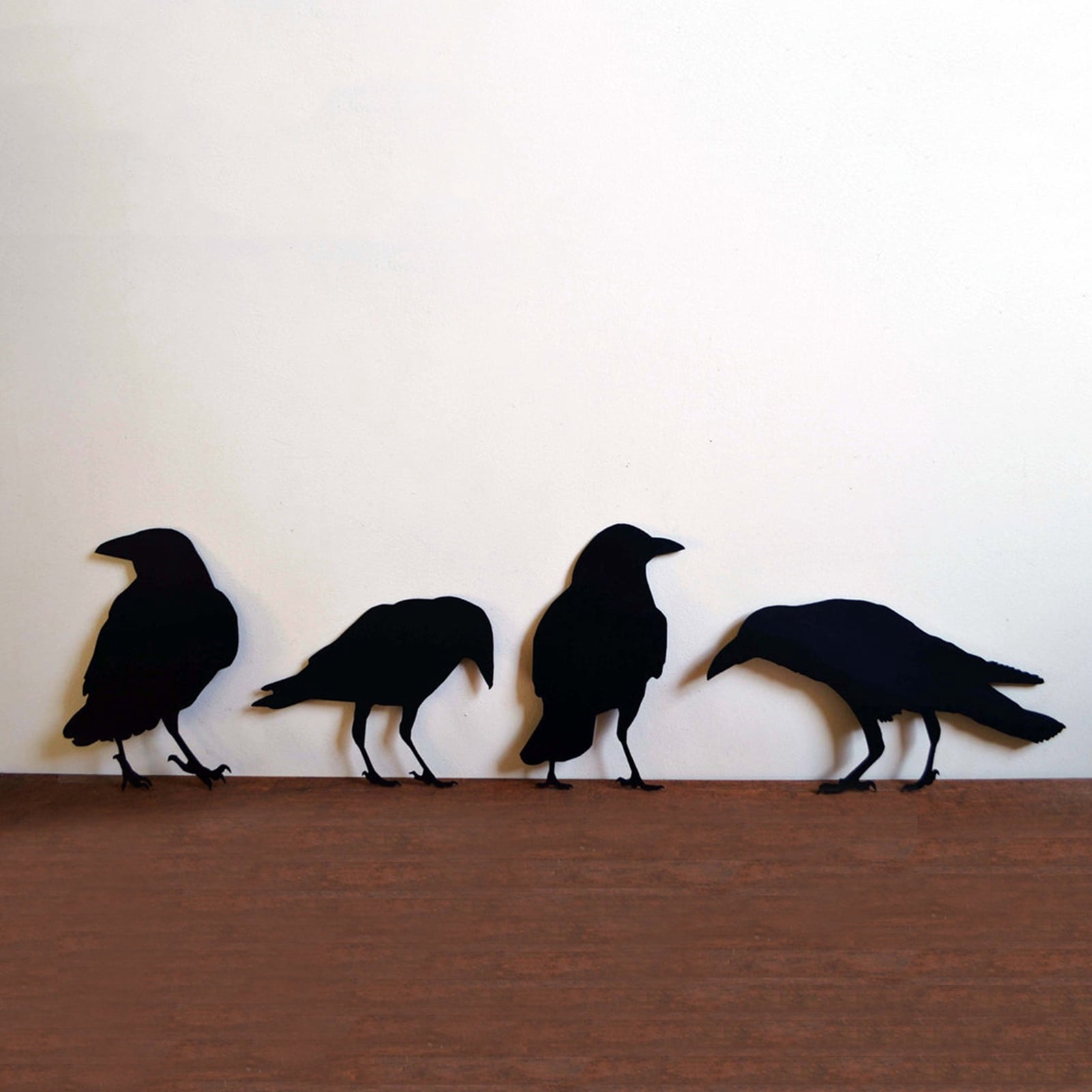 Vnanda 4Packs Halloween Black Raven Decor Raven Silhouette Halloween ...
